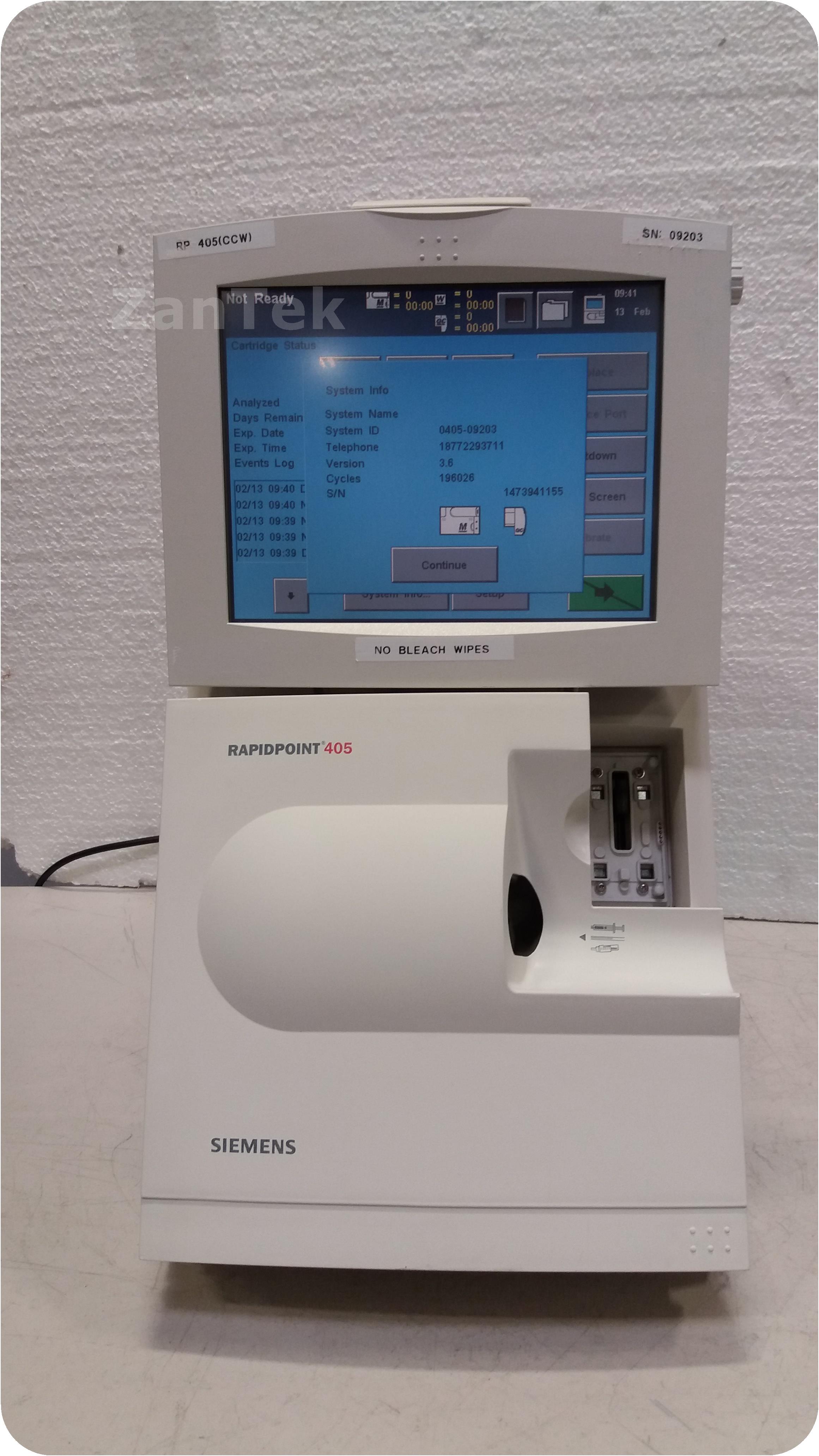 Zantek Medical - 165048-Siemens RapidPoint 400/405 Series Blood Gas ...