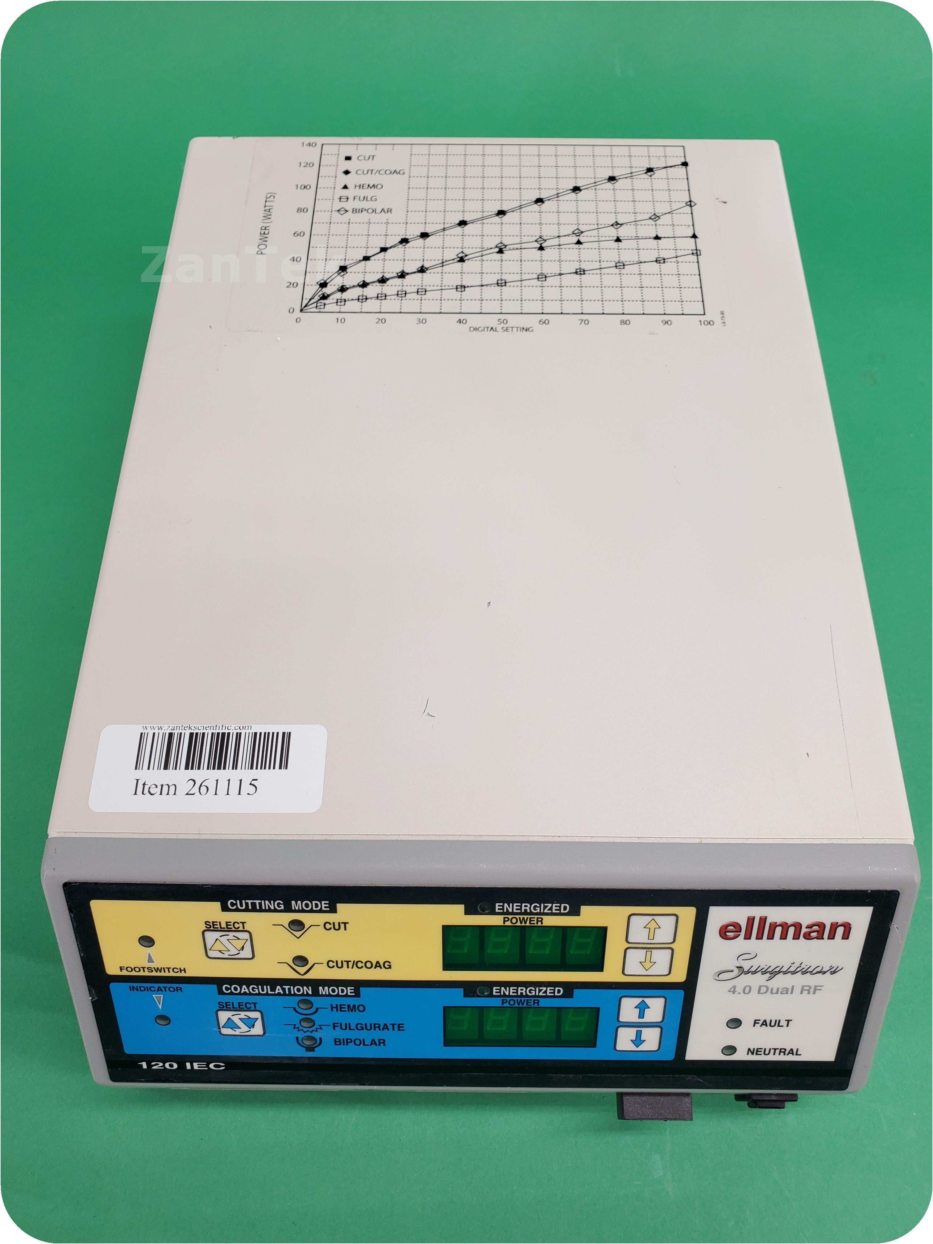 Zantek Medical - 261115-Ellman Surgitron 4.0 Dual RF 120 IEC Generator