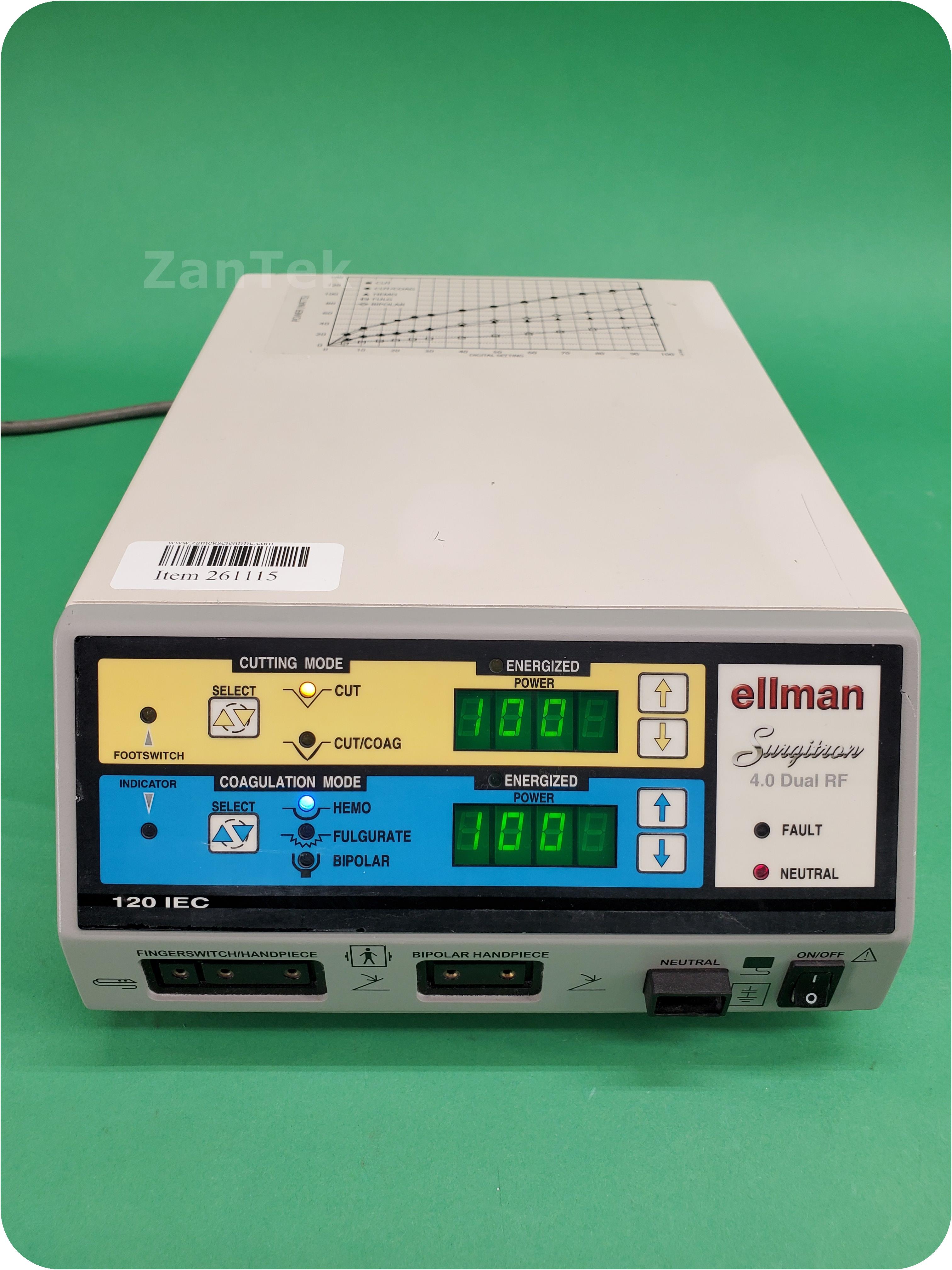 Zantek Medical - 261115-Ellman Surgitron 4.0 Dual RF 120 IEC Generator