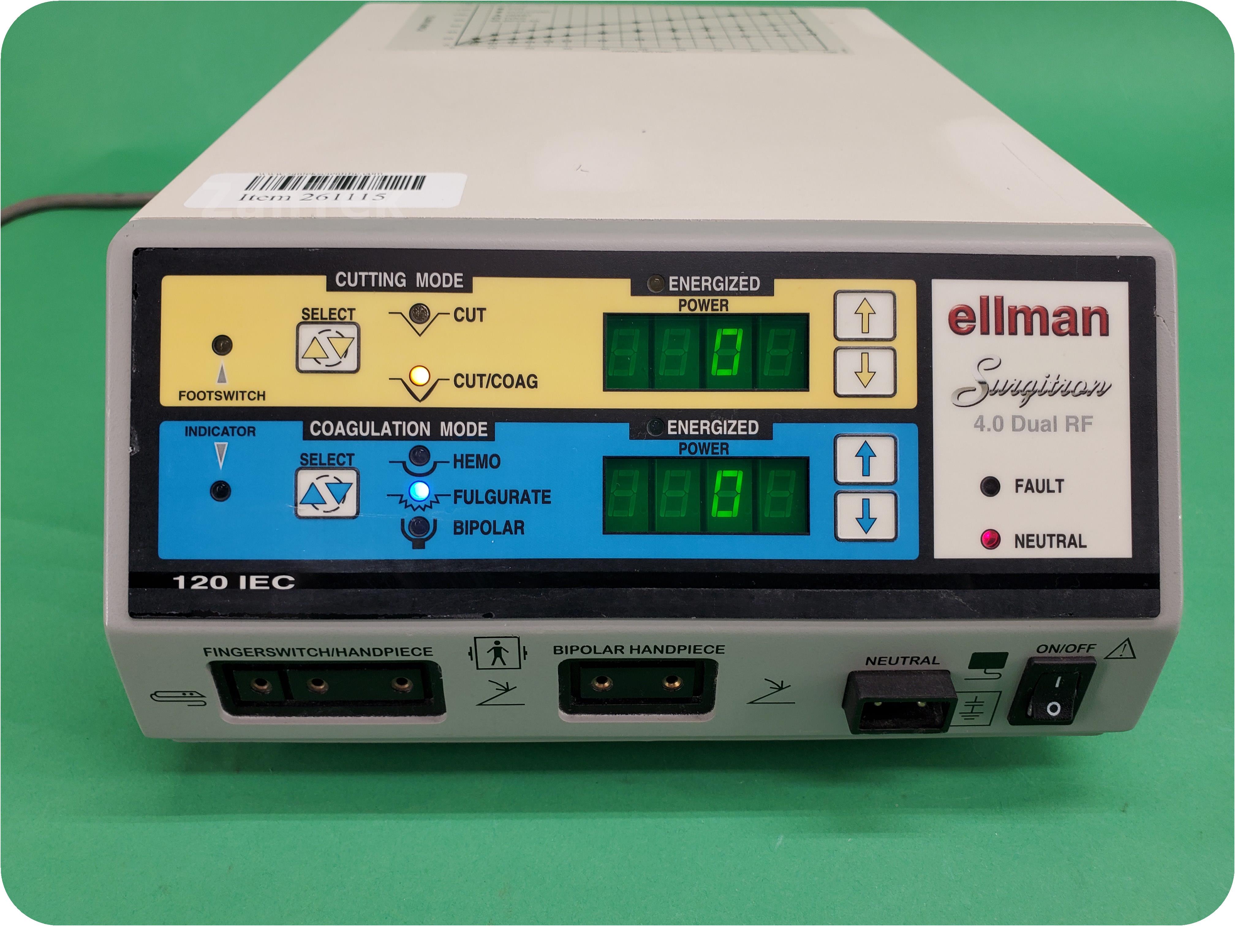 Zantek Medical - 261115-Ellman Surgitron 4.0 Dual RF 120 IEC Generator