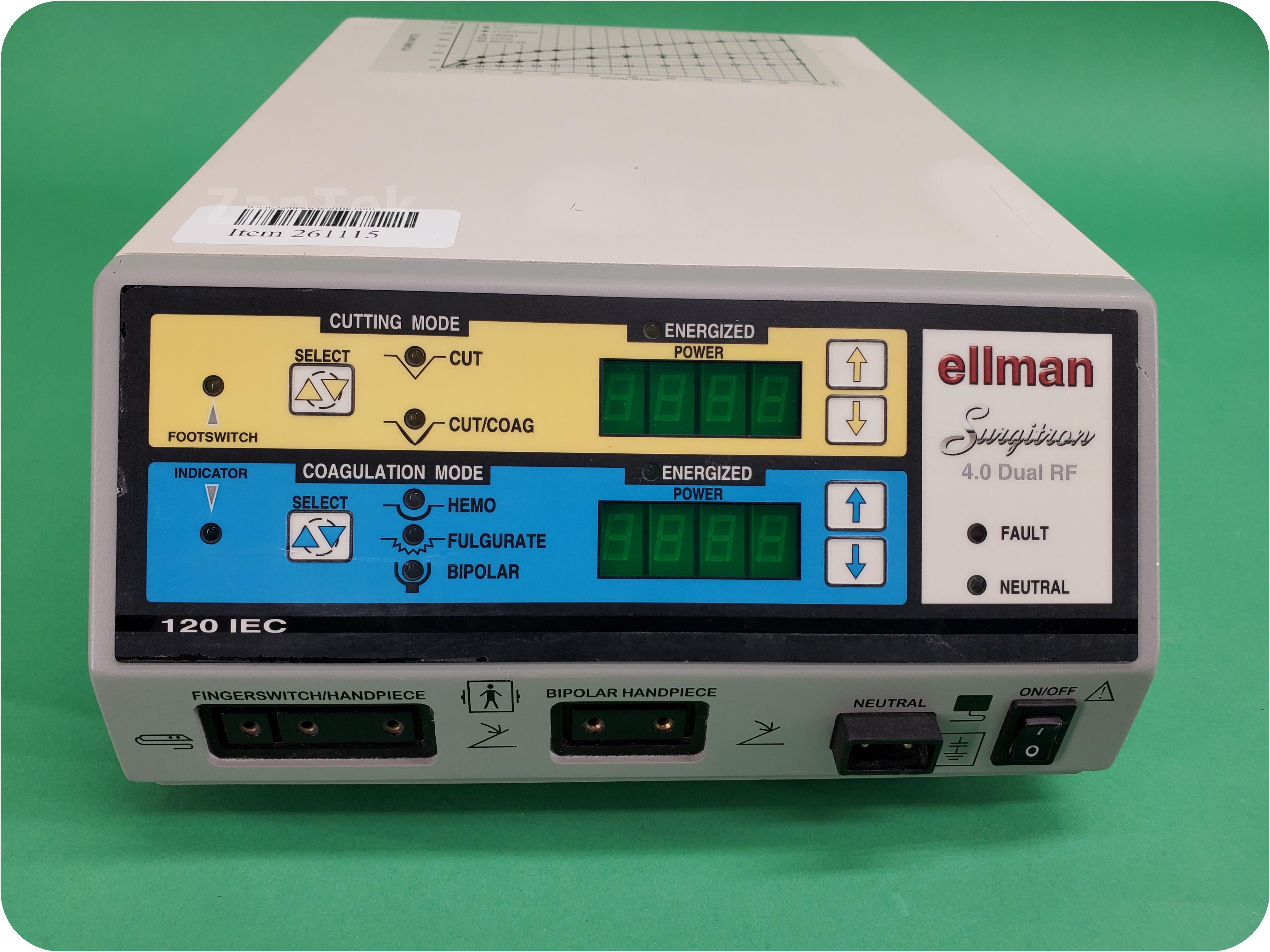 Zantek Medical - 261115-Ellman Surgitron 4.0 Dual RF 120 IEC Generator