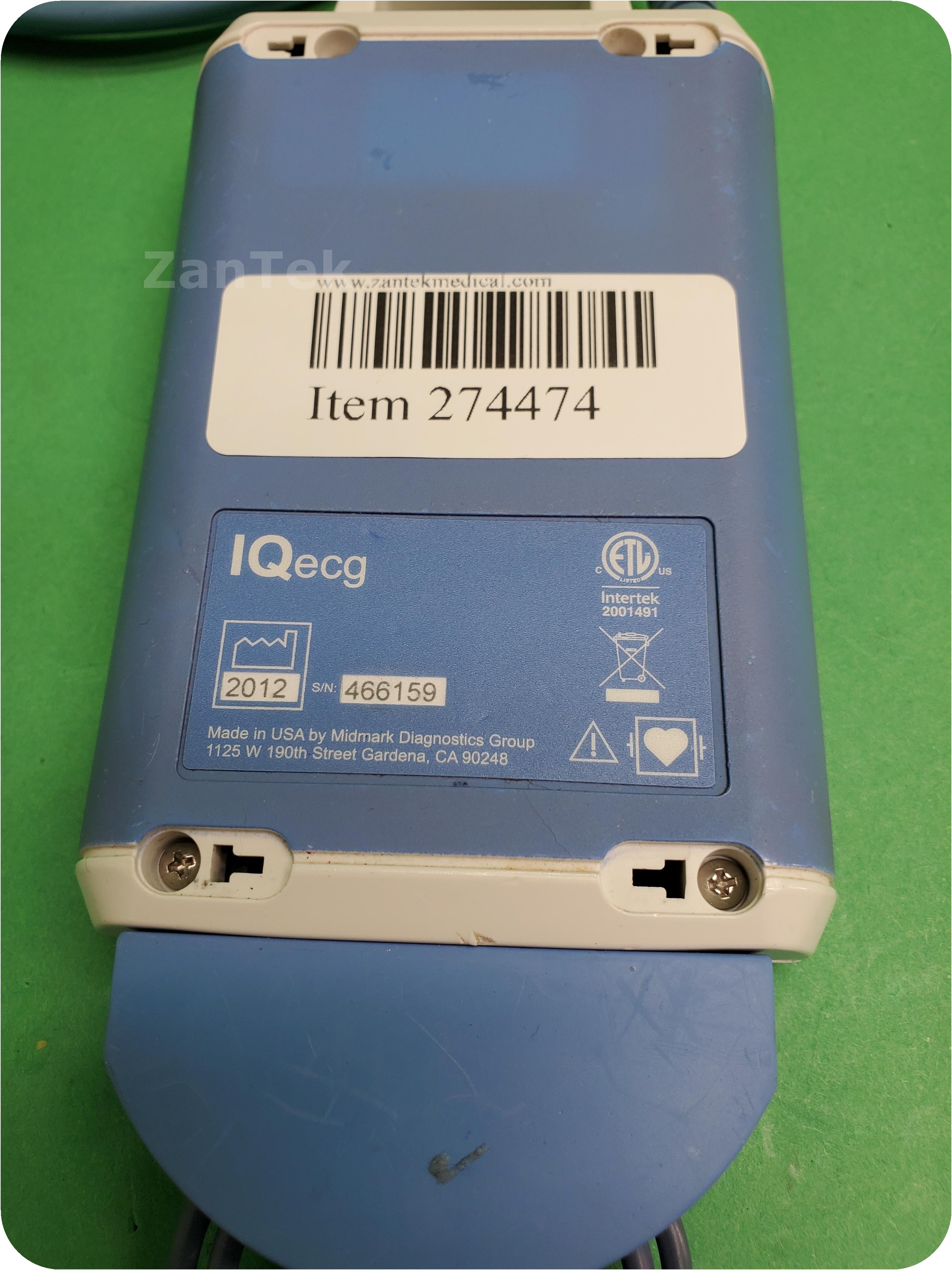 Zantek Medical - 274474-Midmark IQecg Digital ECG EKG Machine