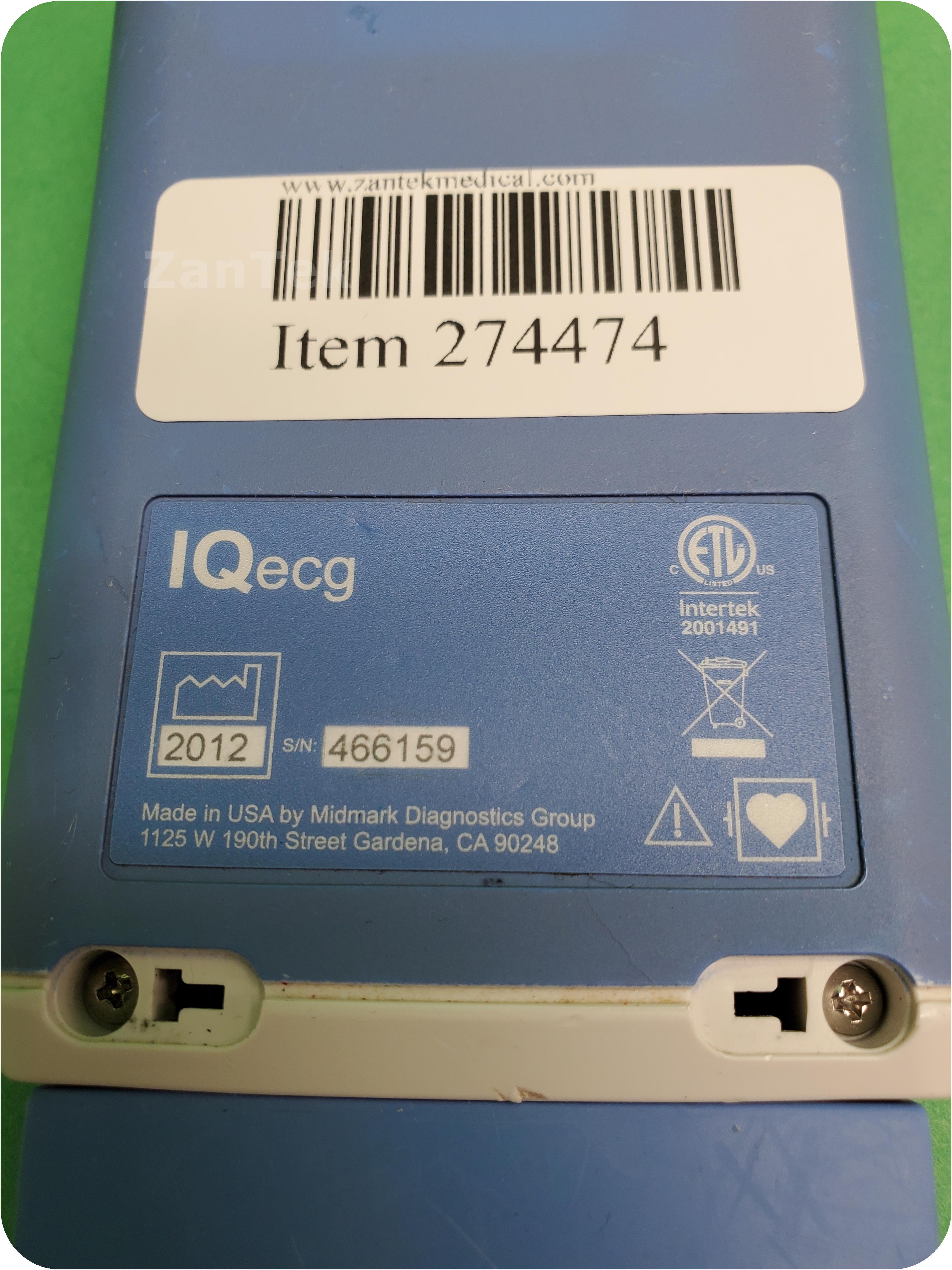 Zantek Medical - 274474-Midmark IQecg Digital ECG EKG Machine