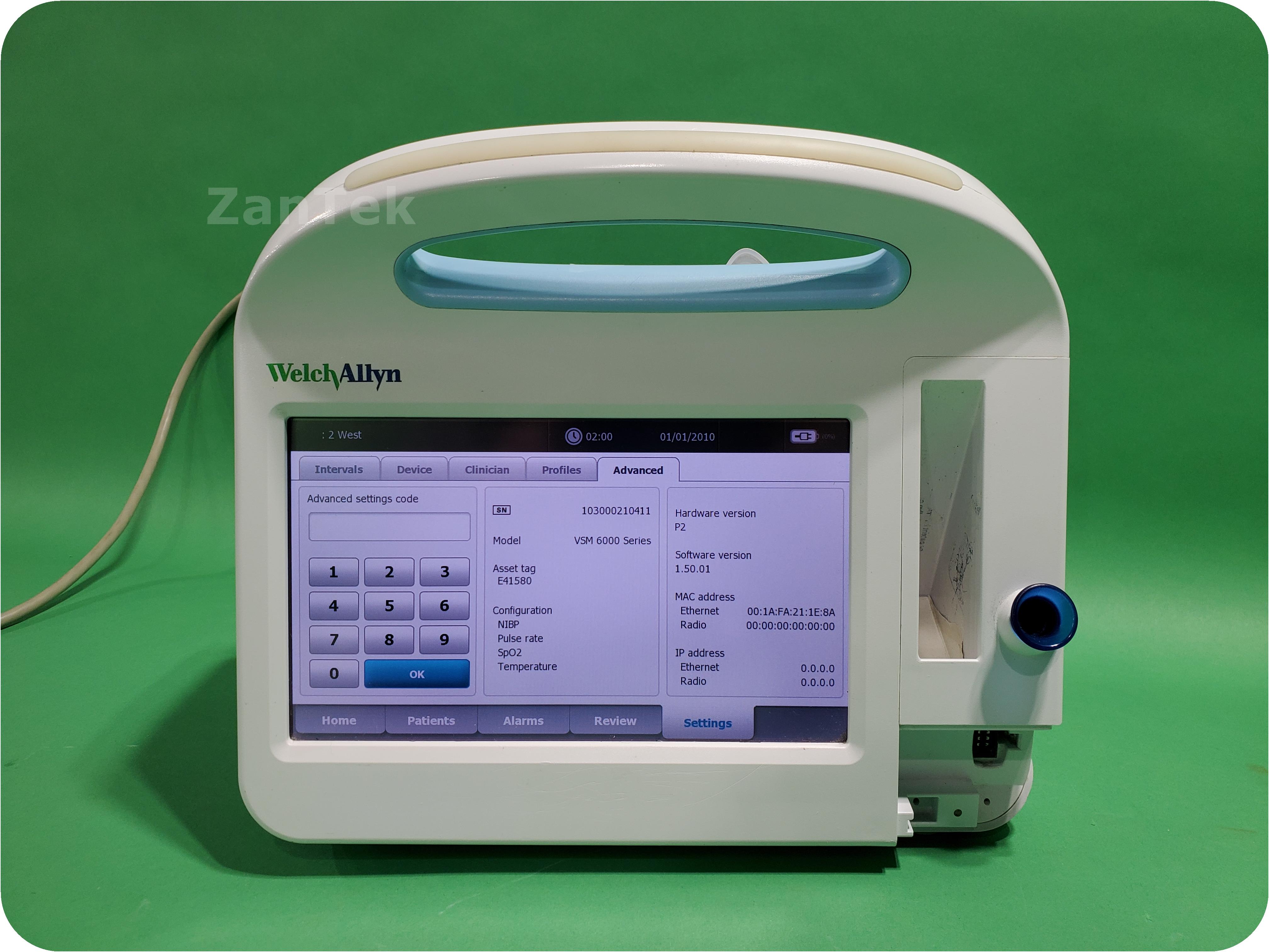 Zantek Medical - 292910-Welch Allyn 6000 Series 64MTPX Vital Signs Monitor