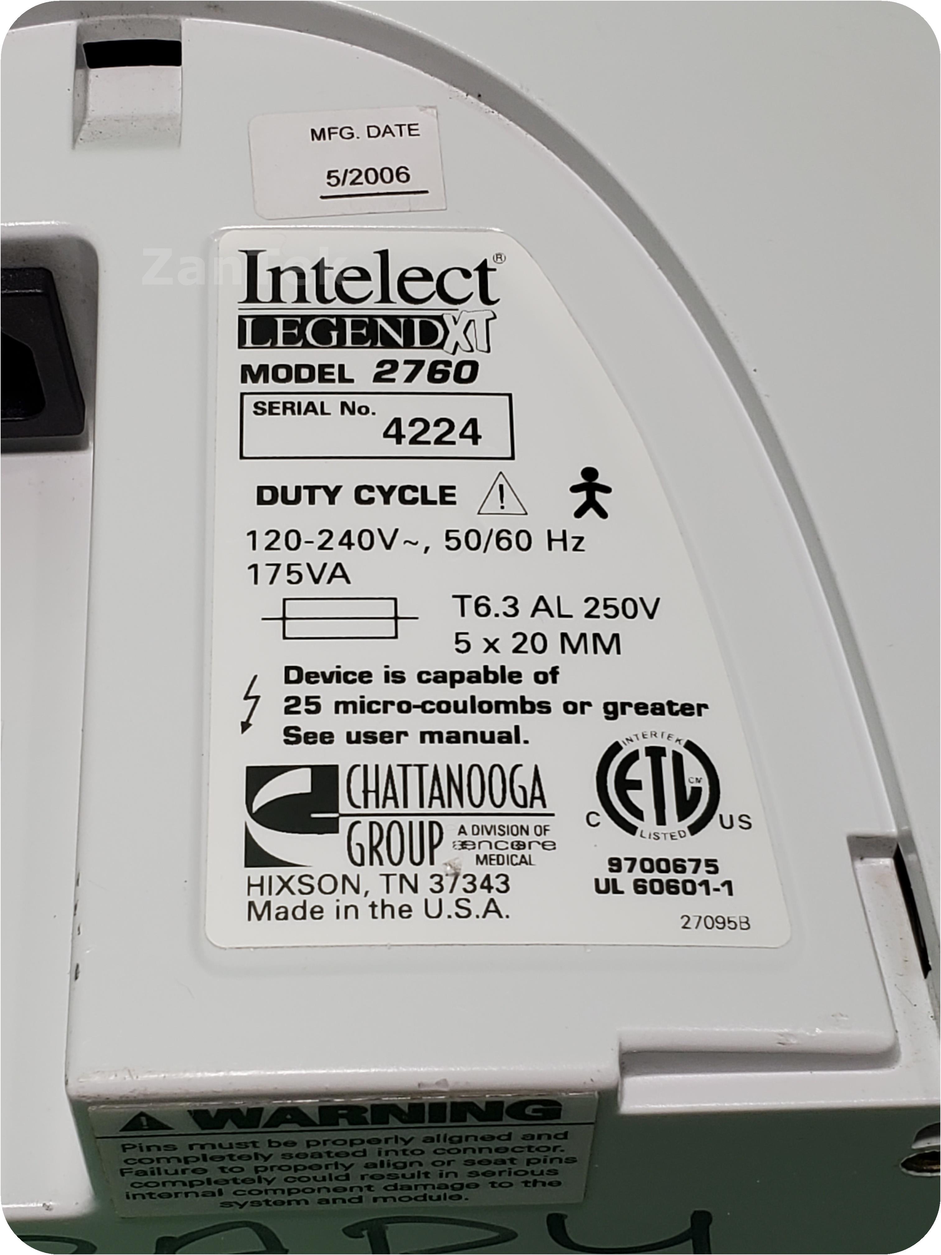 Zantek Medical - 294324-Chattanooga 2760 Intelect Legend XT 2-Channel ...