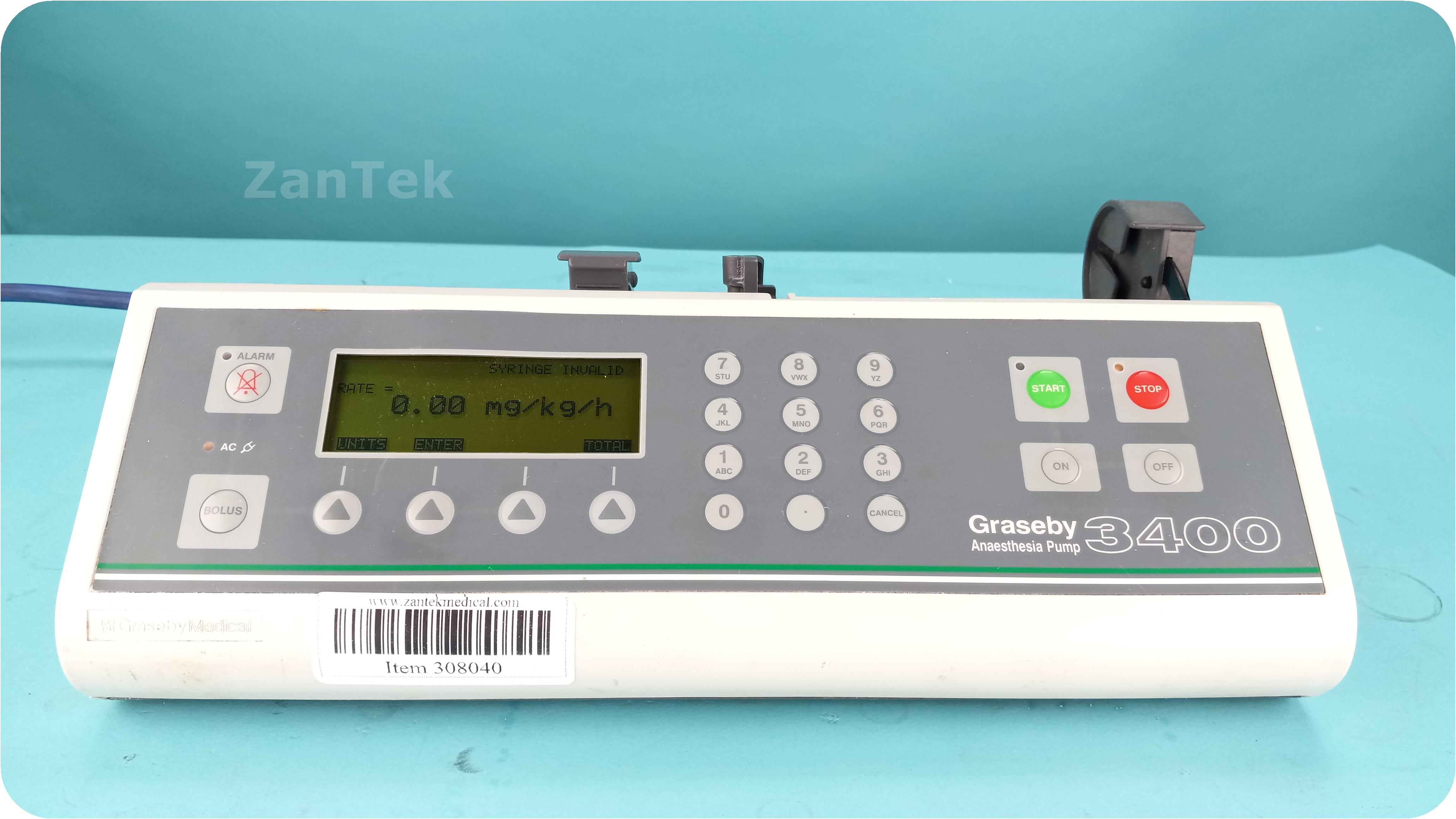 Zantek Medical - 308040-GRASEBY 3400 Infusion Syringe Pump