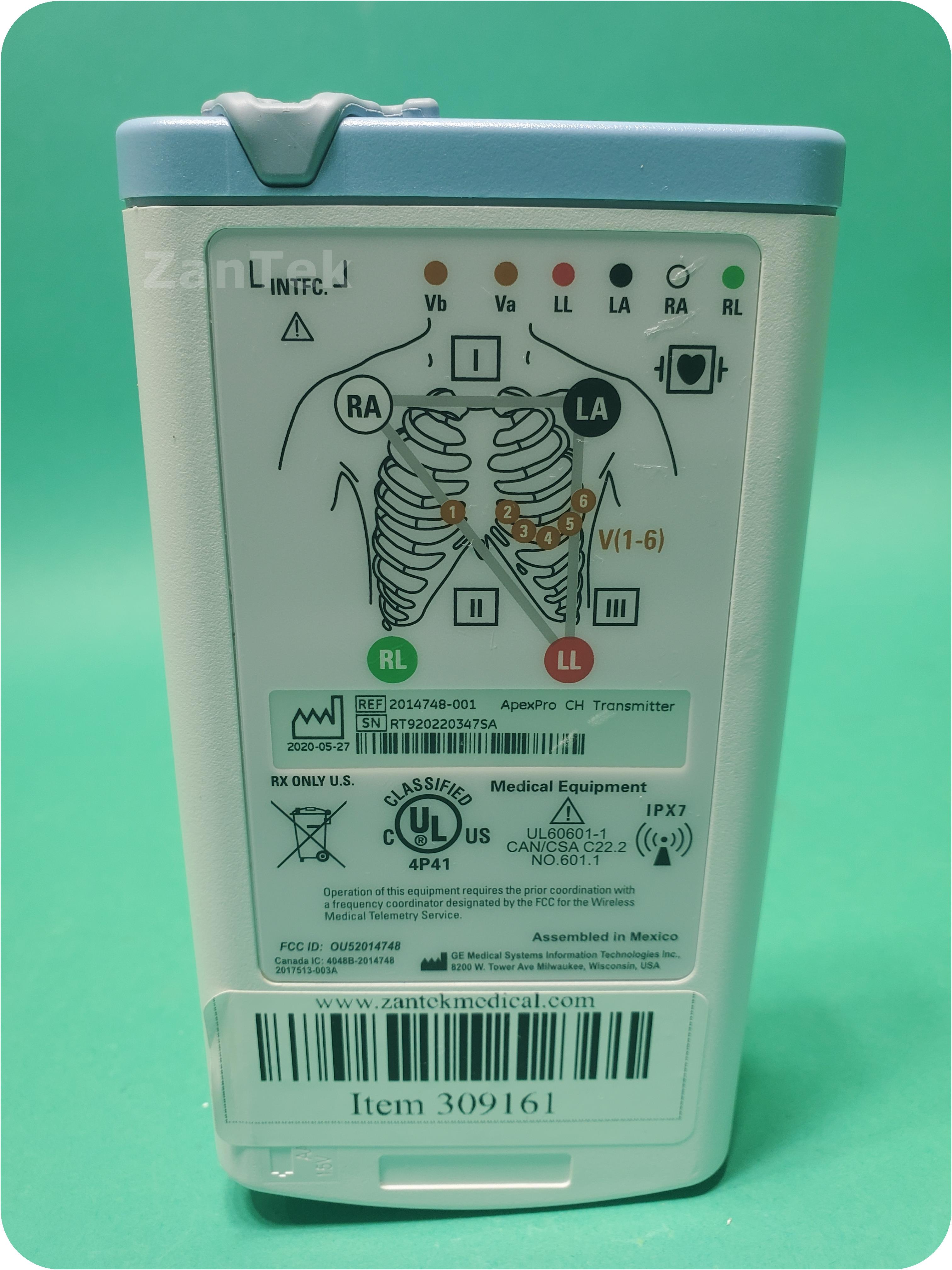 Zantek Medical - 309161-GE ApexPro CH Telemetry Transmitter