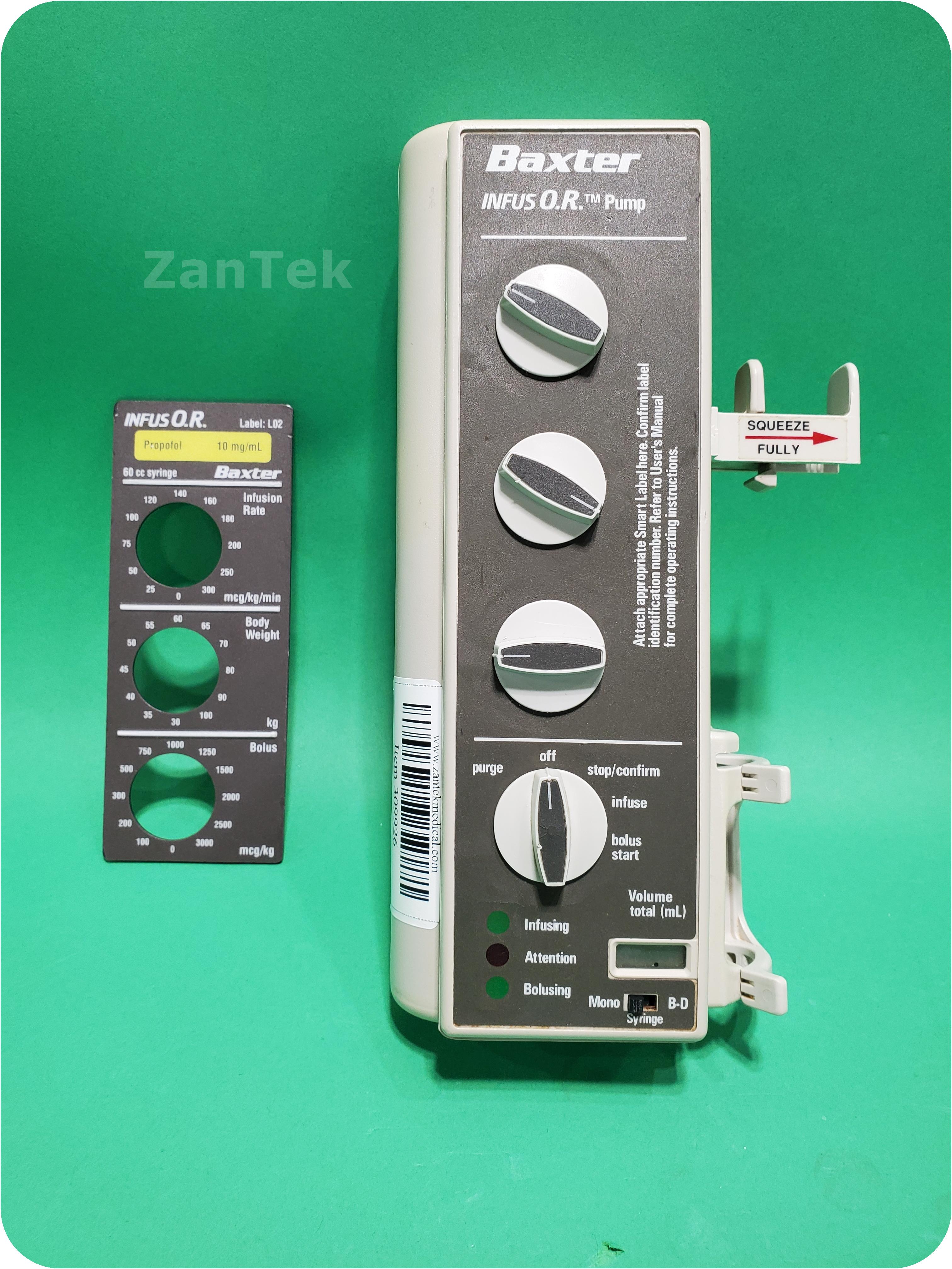 Zantek Medical - 309926-Baxter Infus O.R. Syringe Pump