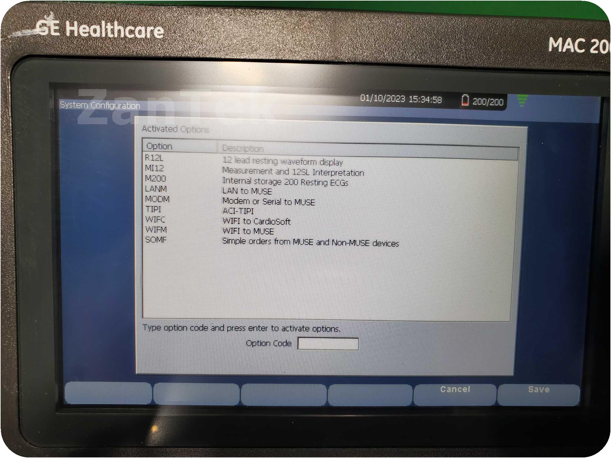 Zantek Medical - 312631-GE MAC 2000 Resting ECG Machine