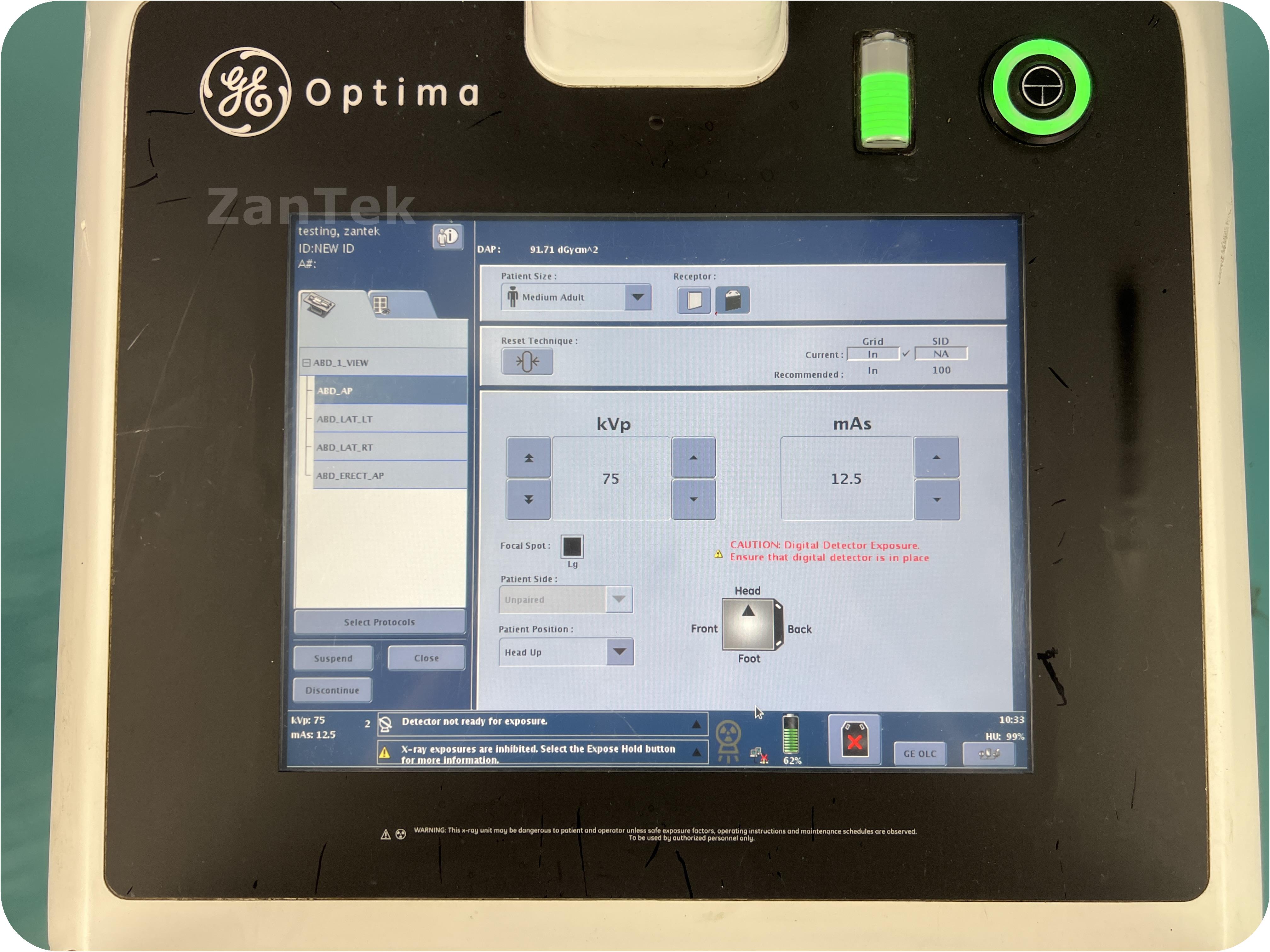 Zantek Medical - 314599-GE Optima XR220 Digital Portable X-Ray Machine