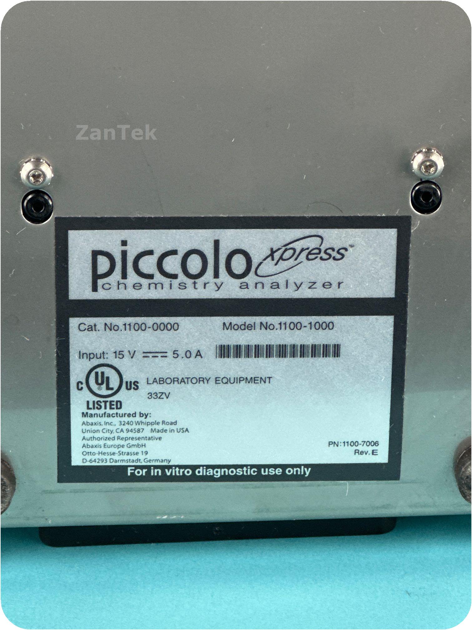 Zantek Medical - 314618-Abaxis Piccolo Xpress 1100-1000 Portable Blood ...