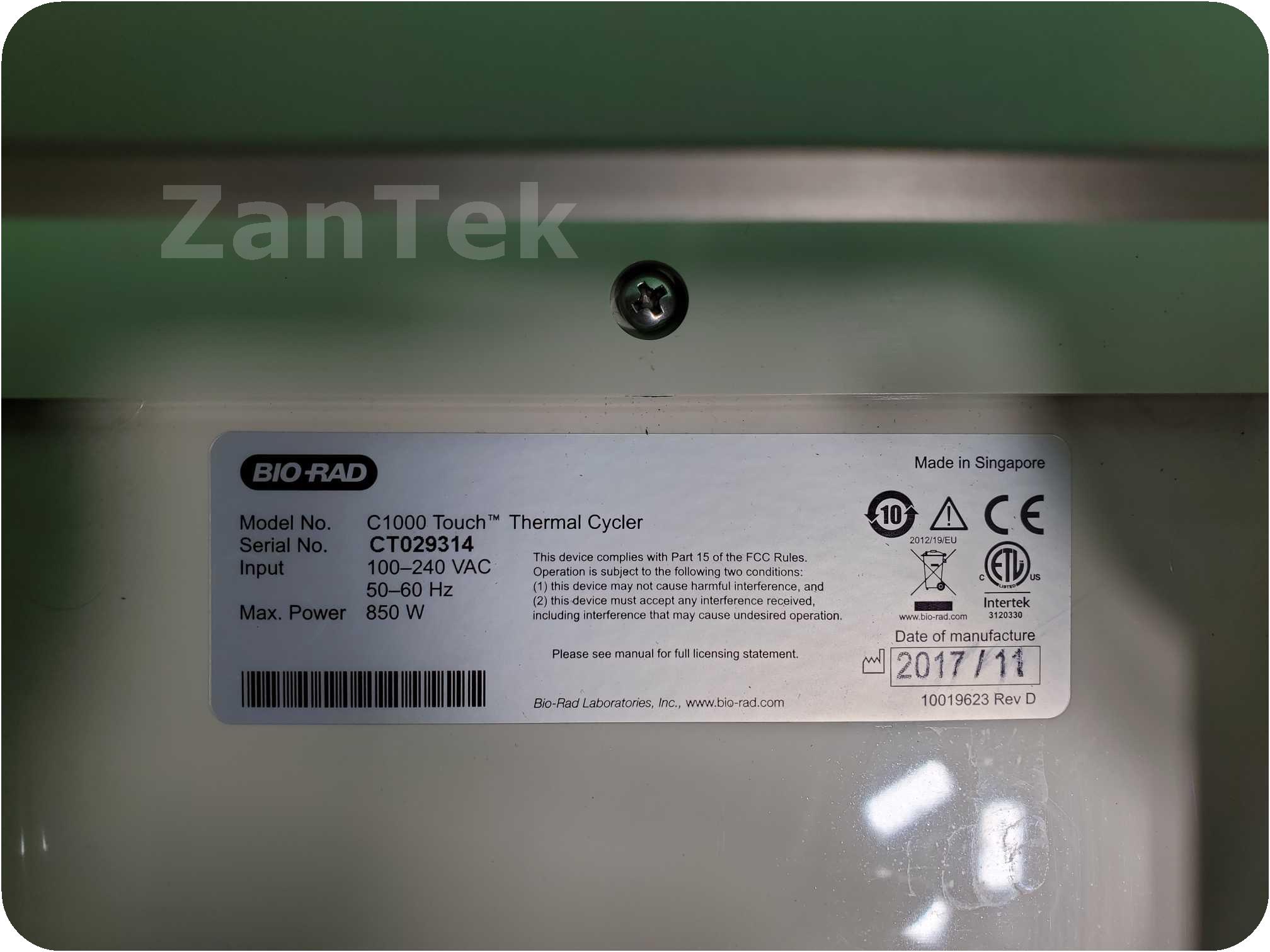 Zantek Medical - 315286-Bio-Rad C1000 Touch Thermal Cycler