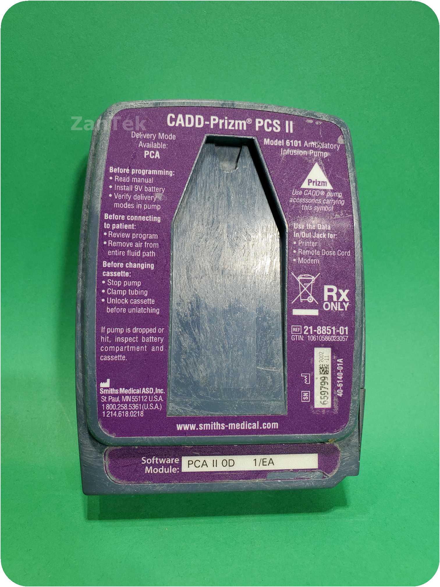 Zantek Medical - 315467-Smiths Medical CADD-Prizm PCS II 6101 ...