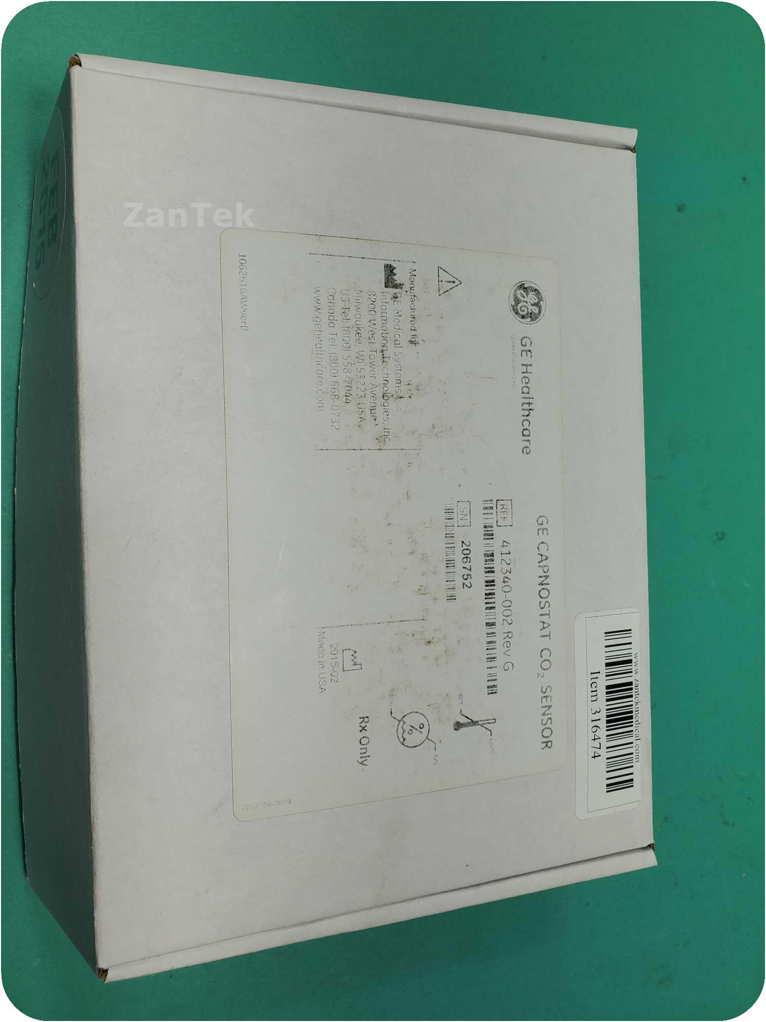 Zantek Medical - 316474-GE Capnostat 3 Mainstream CO2 Sensor