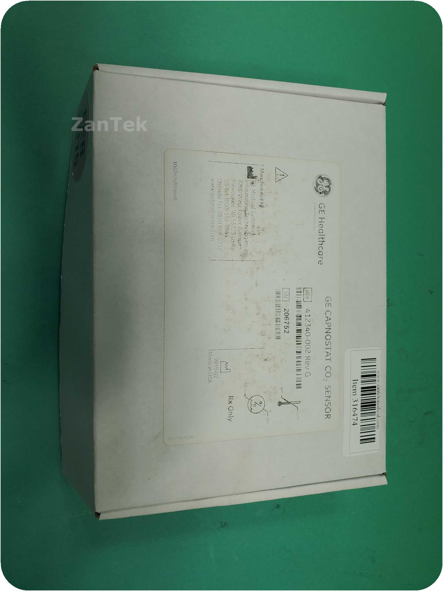 Zantek Medical - 316474-GE Capnostat 3 Mainstream CO2 Sensor
