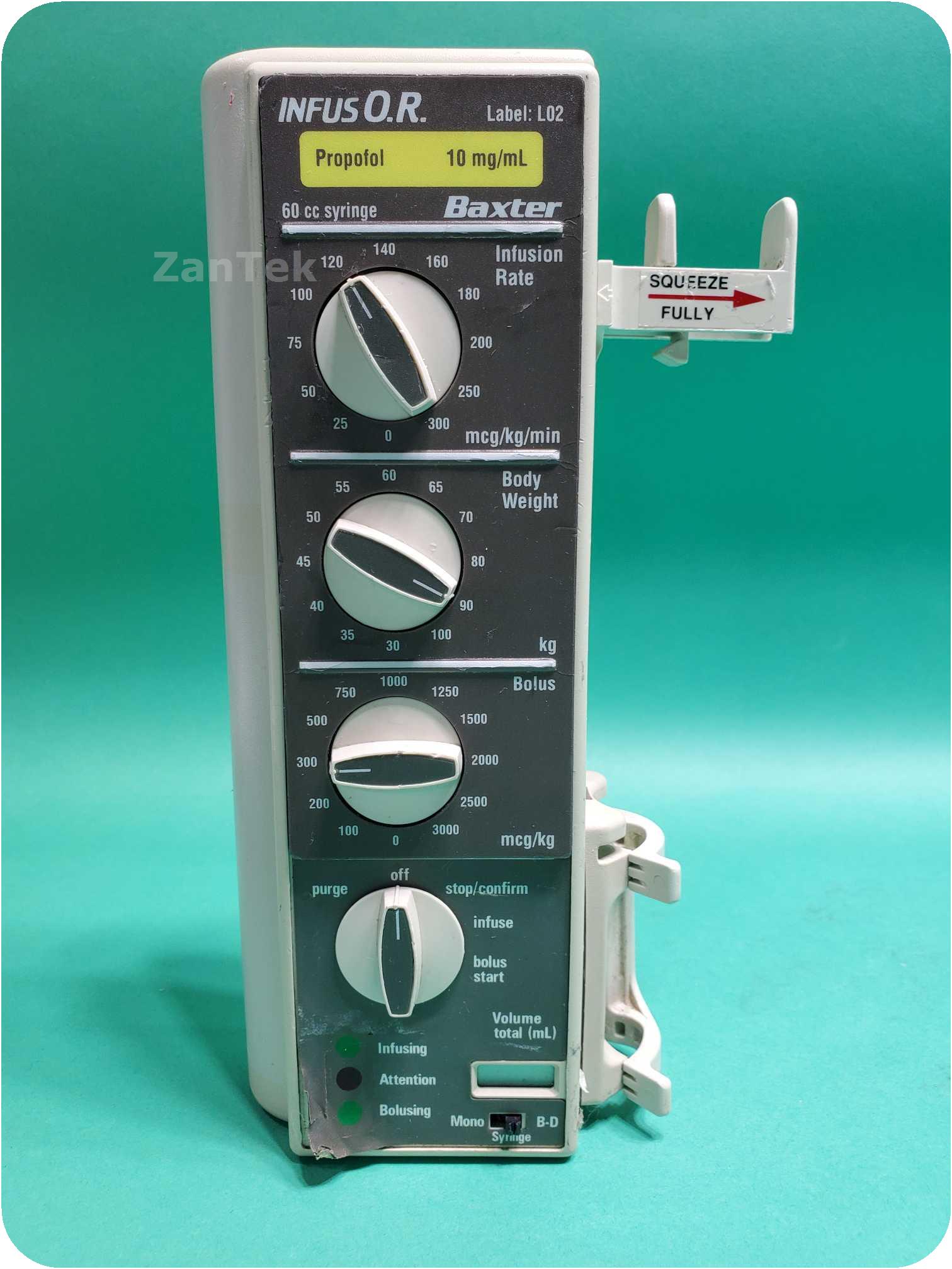 Zantek Medical - 322017-Baxter Infus O.R. Syringe Pump