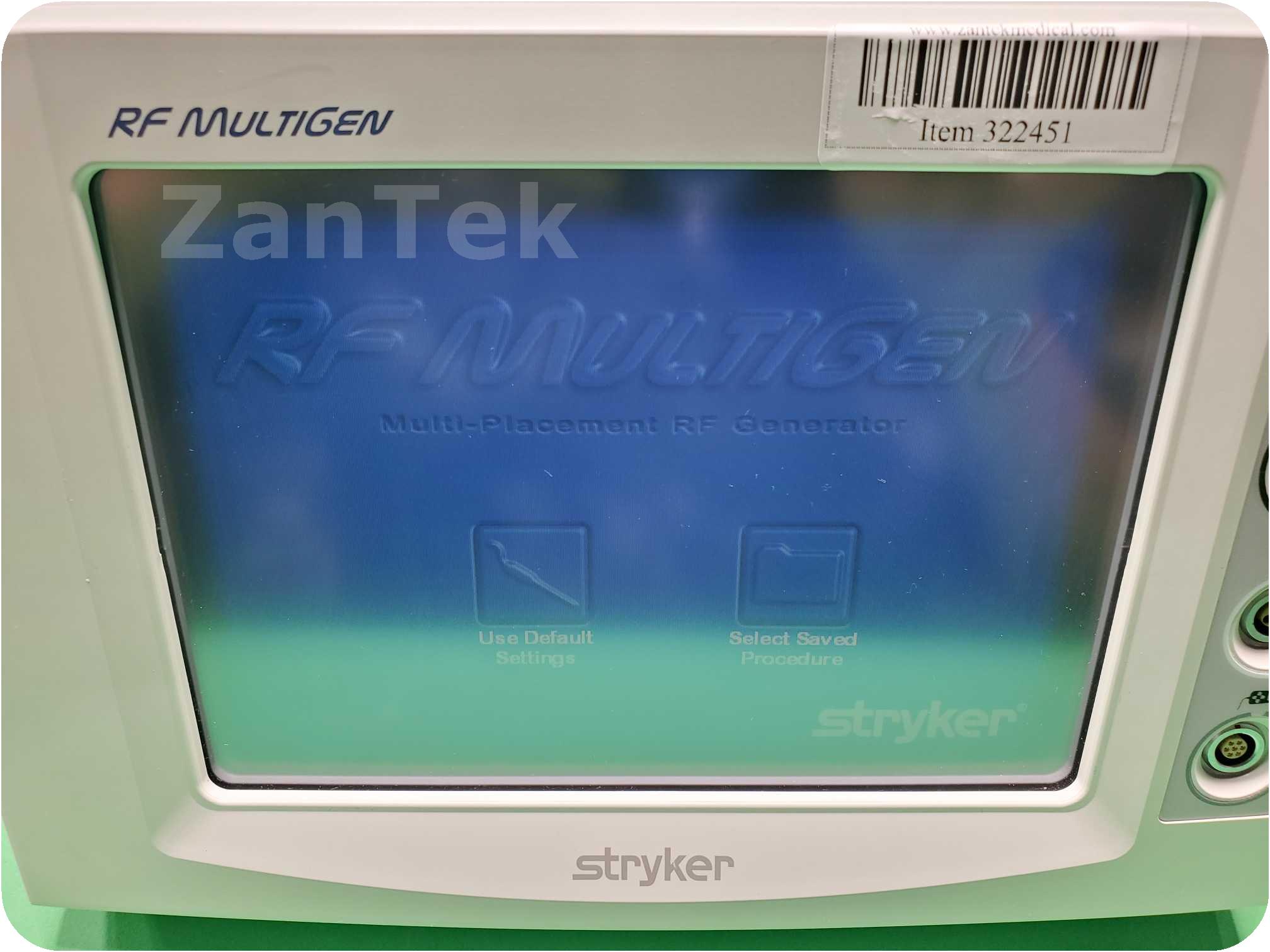 Zantek Medical - 322451-Stryker Multigen RF 406-900 Pain Management ...