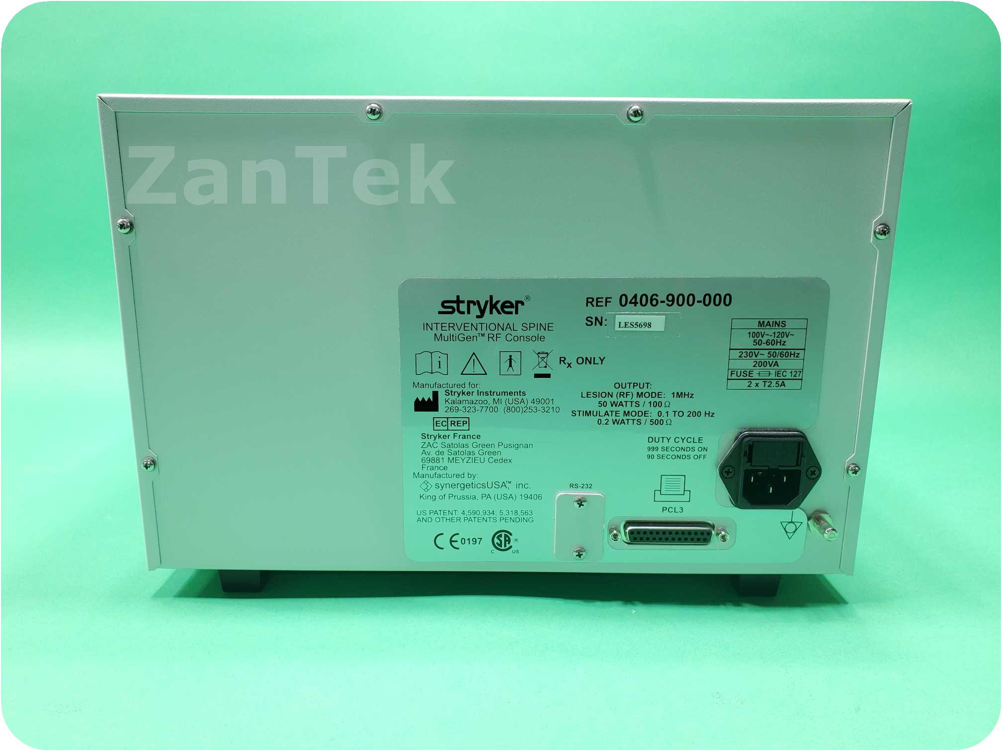 Zantek Medical - 322451-Stryker Multigen RF 406-900 Pain Management ...