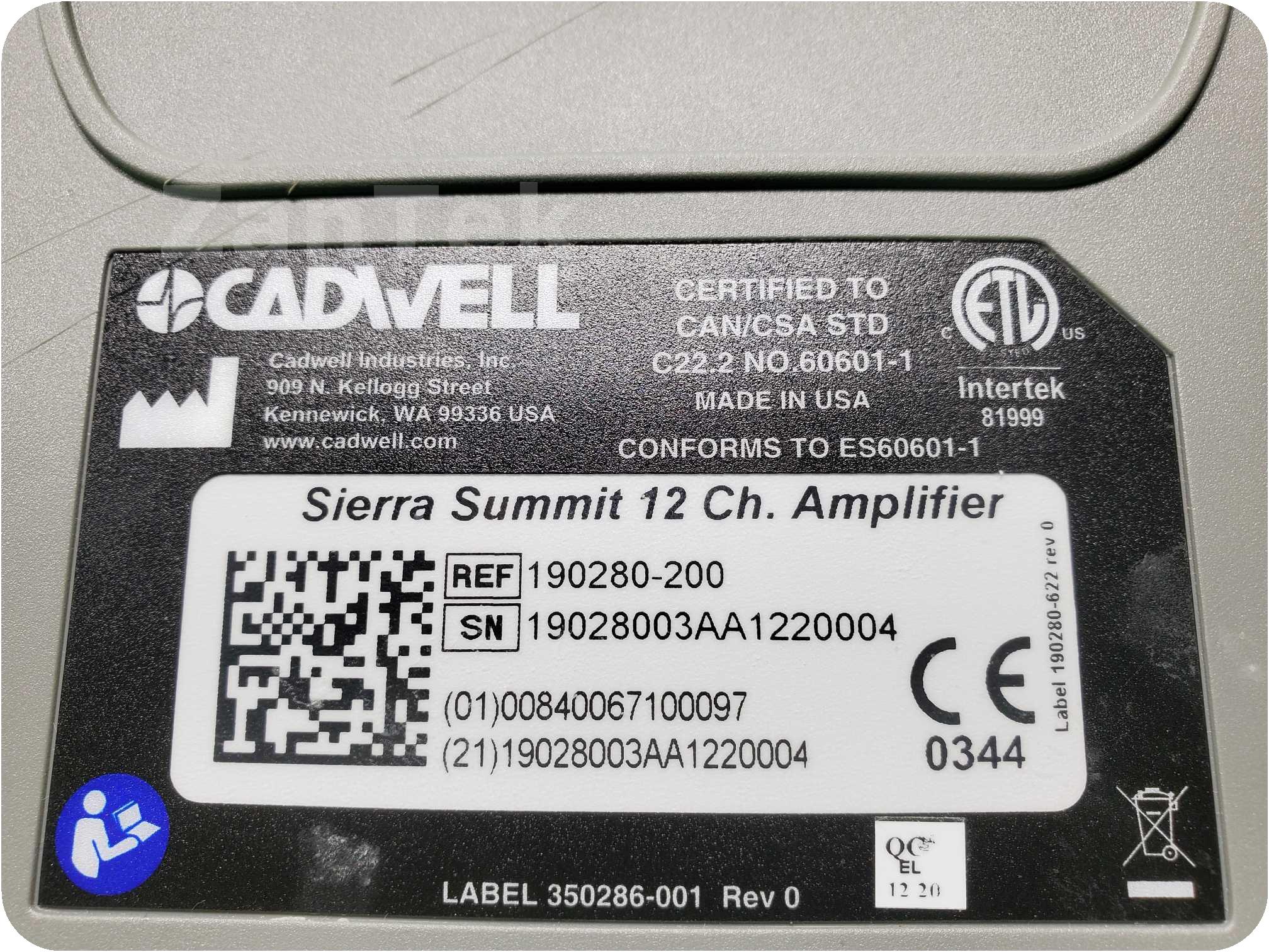 Zantek Medical - 323062-CADWELL SIERRA SUMMIT EMG/NCV/SSEP SYSTEM