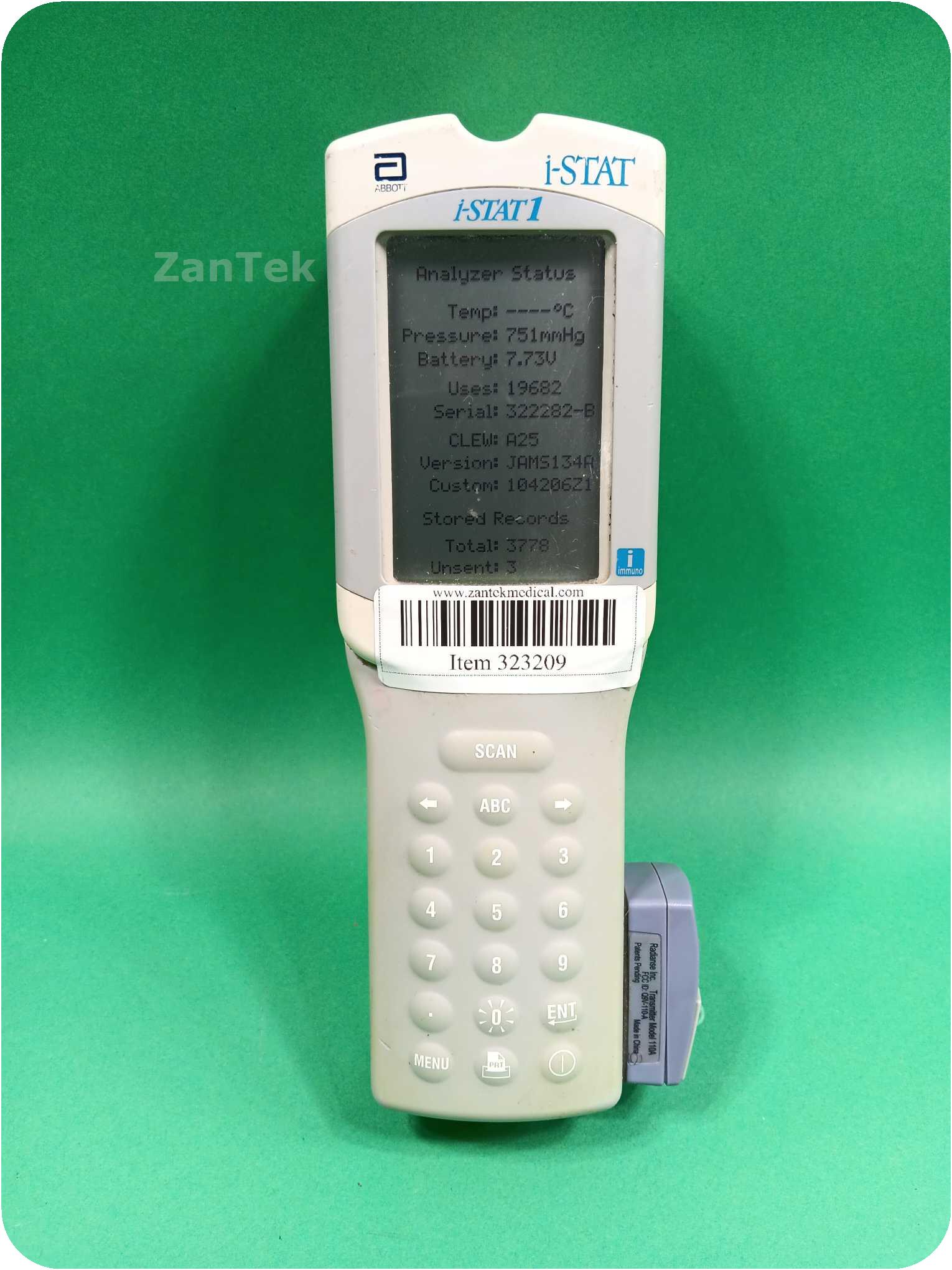 Zantek Medical - 323209-Abbott I-Stat 1 Portable Clinical Analyzer