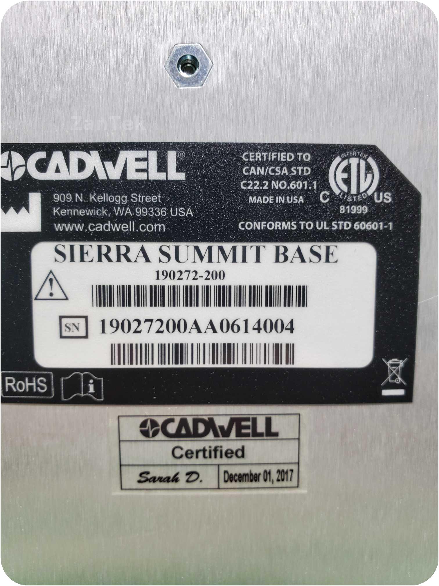 Zantek Medical - 325547-CADWELL SIERRA SUMMIT EMG/NCV/SSEP SYSTEM