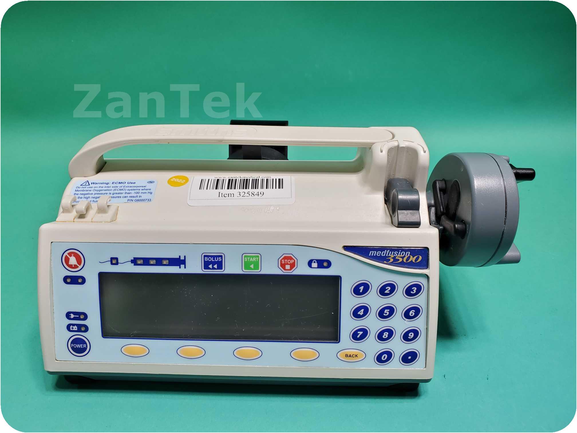 Zantek Medical - 325849-Smiths Medical Medfusion 3500 Syringe Infusion Pump