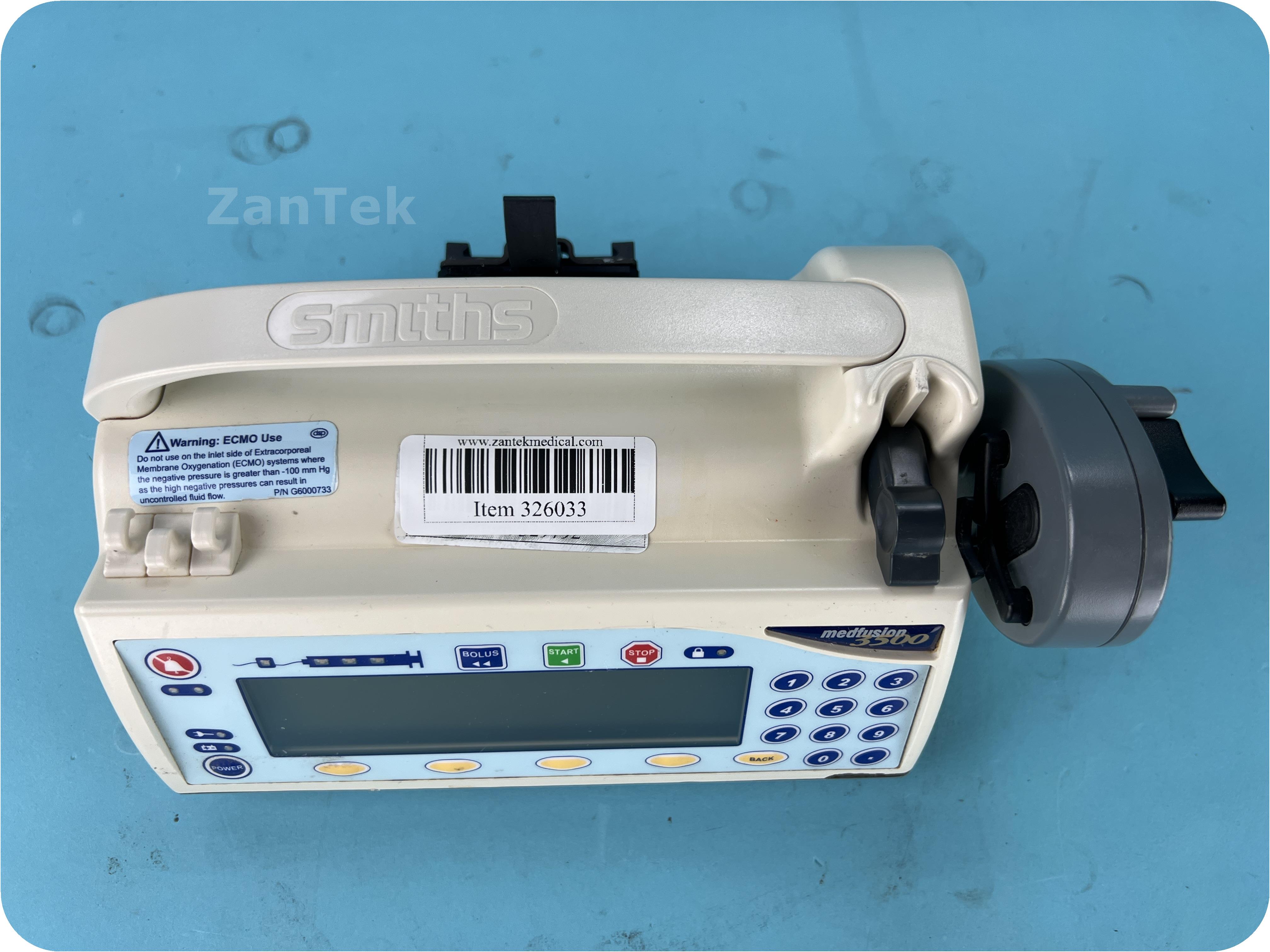 Zantek Medical - 326033-Smiths Medical Medfusion 3500 Syringe Infusion Pump