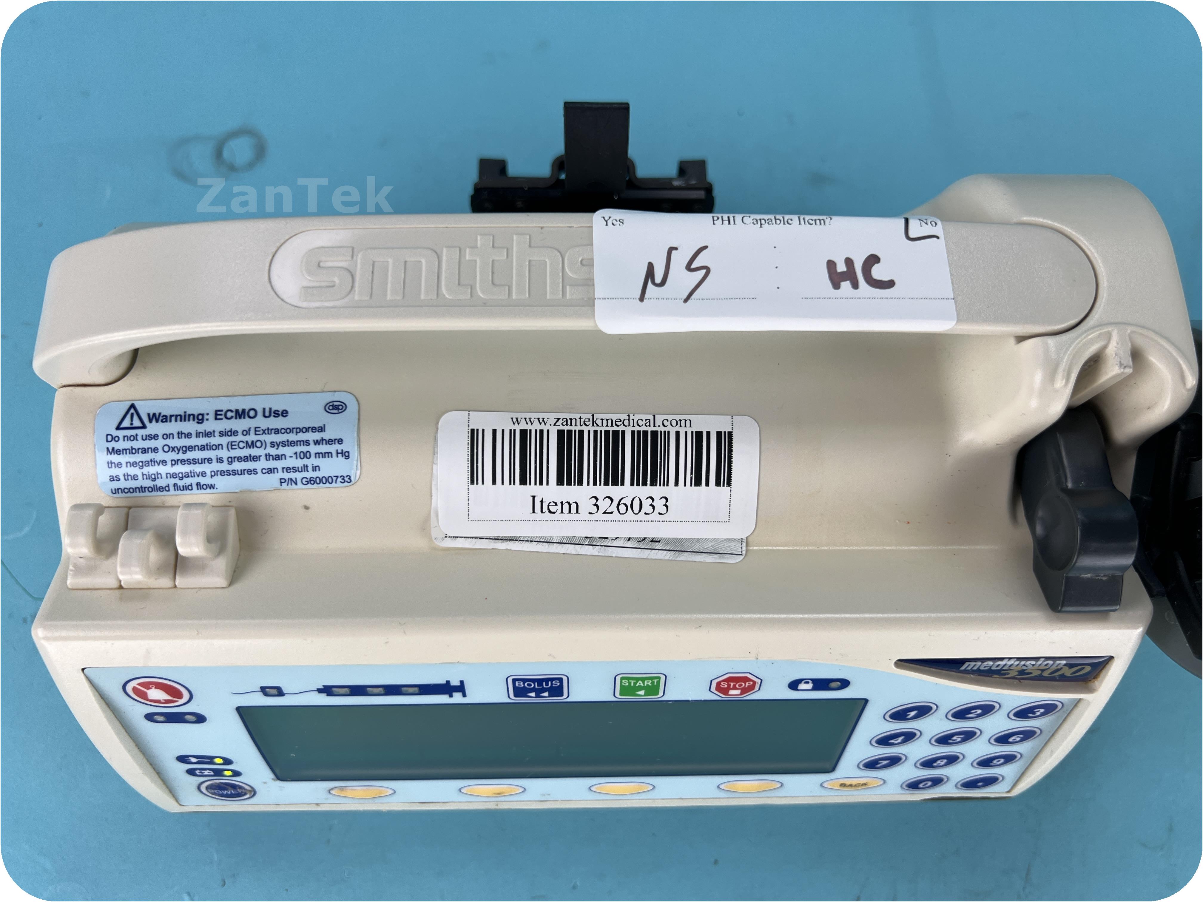 Zantek Medical - 326033-Smiths Medical Medfusion 3500 Syringe Infusion Pump