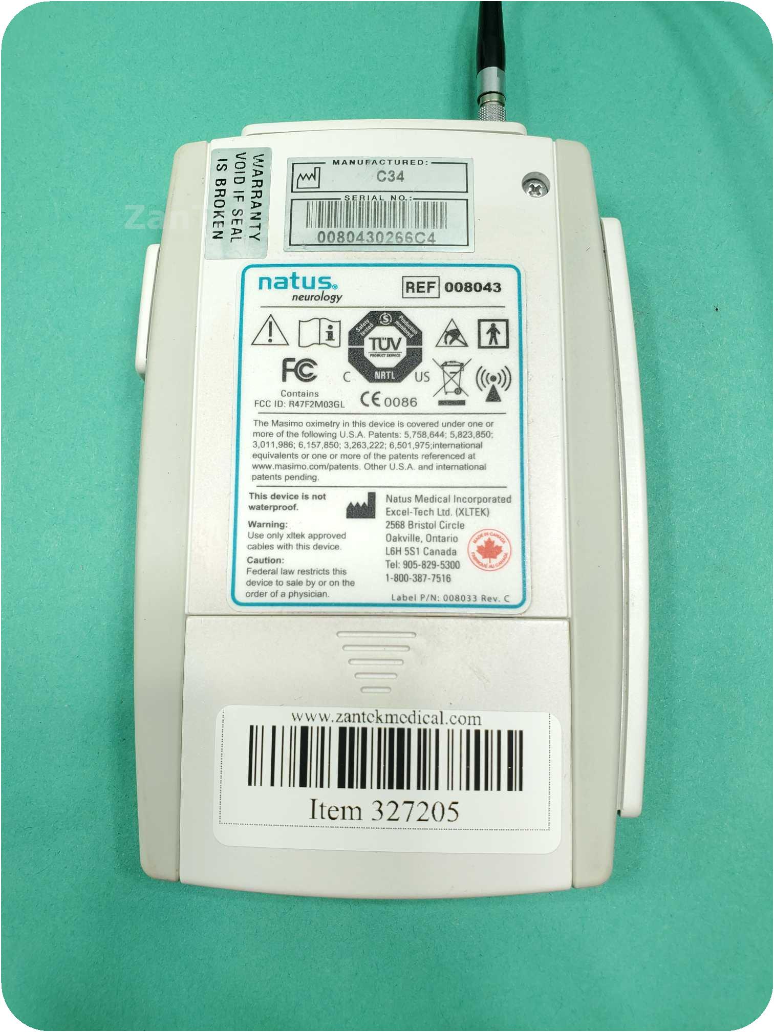 Zantek Medical - 327205-Natus Xltek 008043 TrexHD Head Box