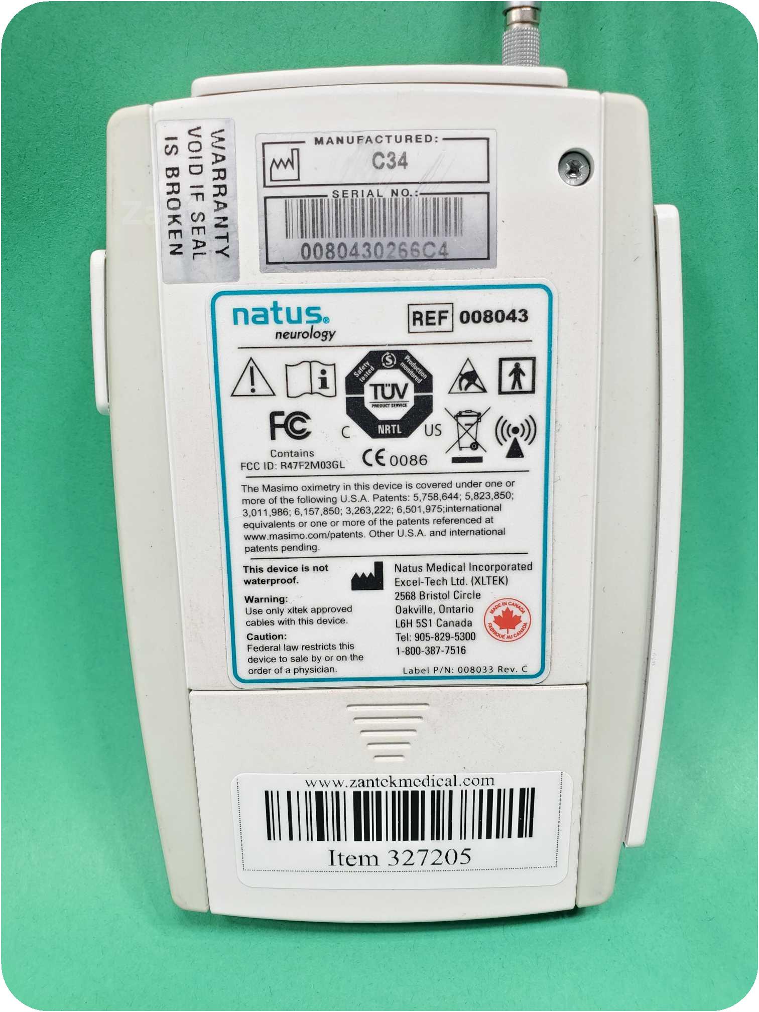 Zantek Medical - 327205-Natus Xltek 008043 TrexHD Head Box