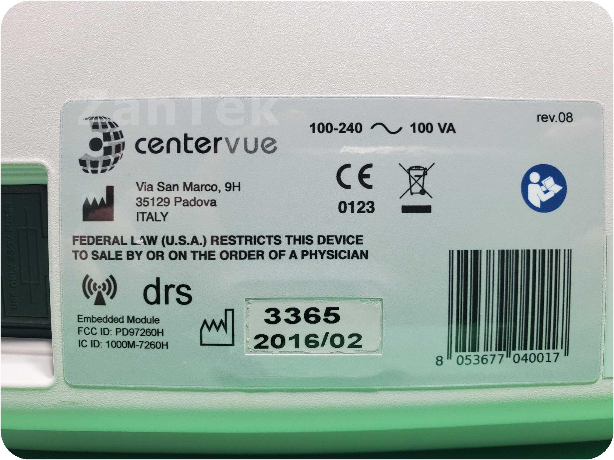 Zantek Medical - 329322-Centervue DRS Automatic Retinal Camera ...