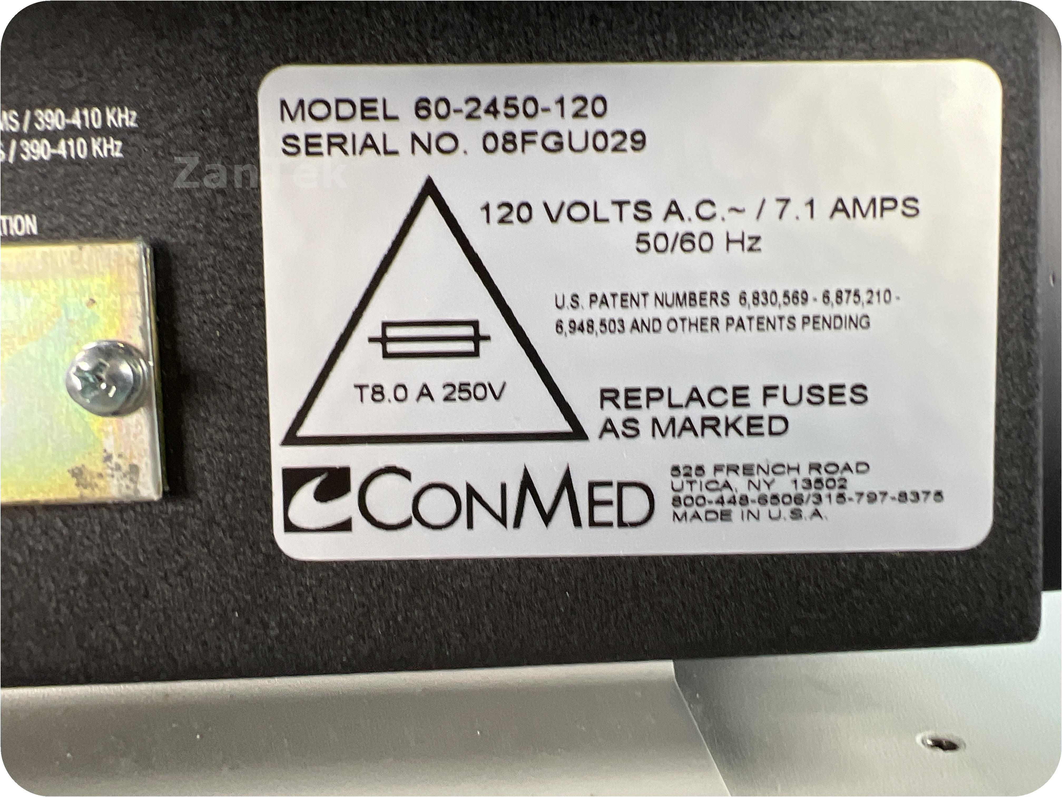 Zantek Medical - 330752-Conmed 60-2450-120 System 2450 Electrosurgical Unit