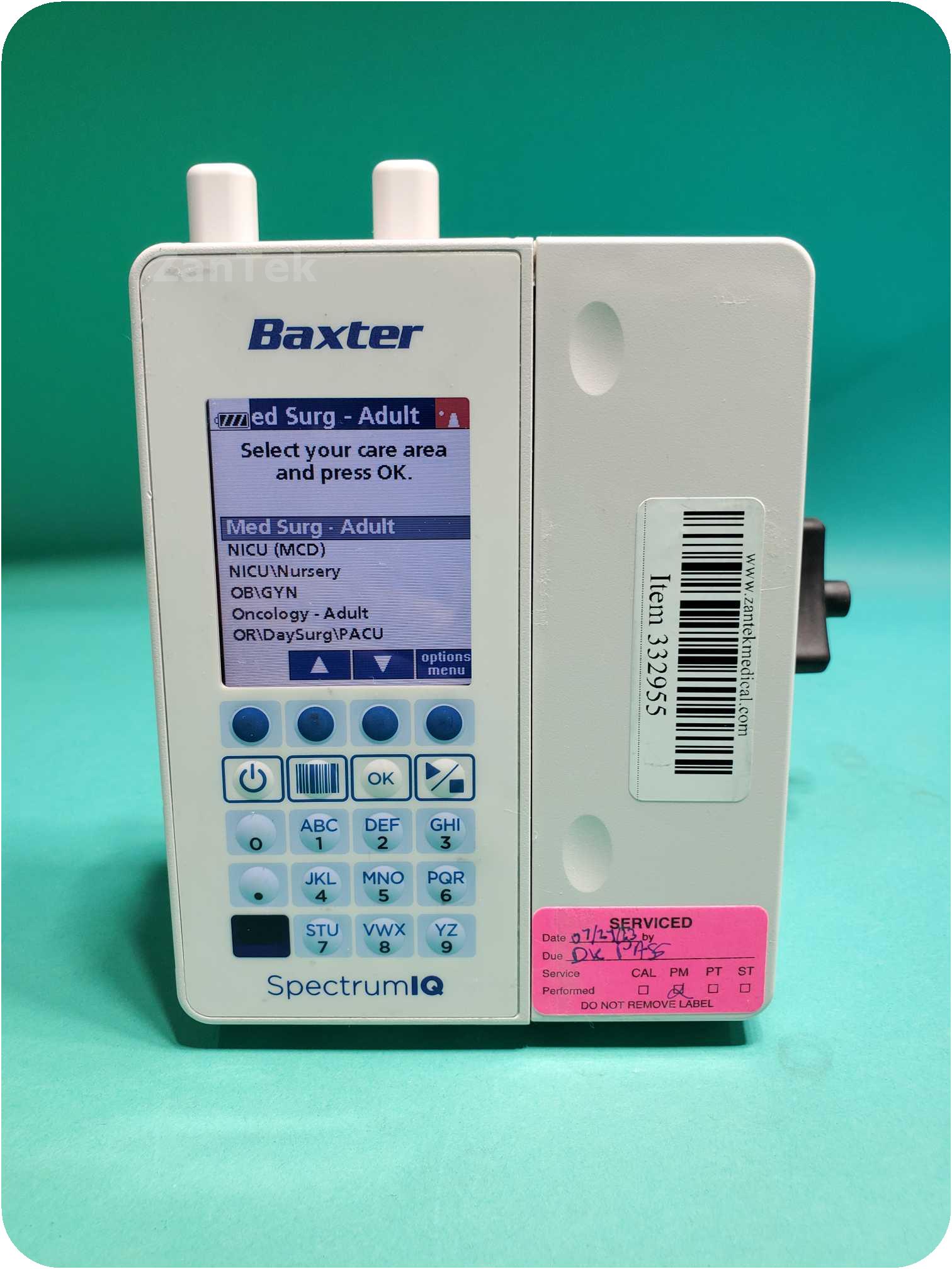 Zantek Medical - 332955-Baxter Sigma Spectrum IQ Infusion Pump
