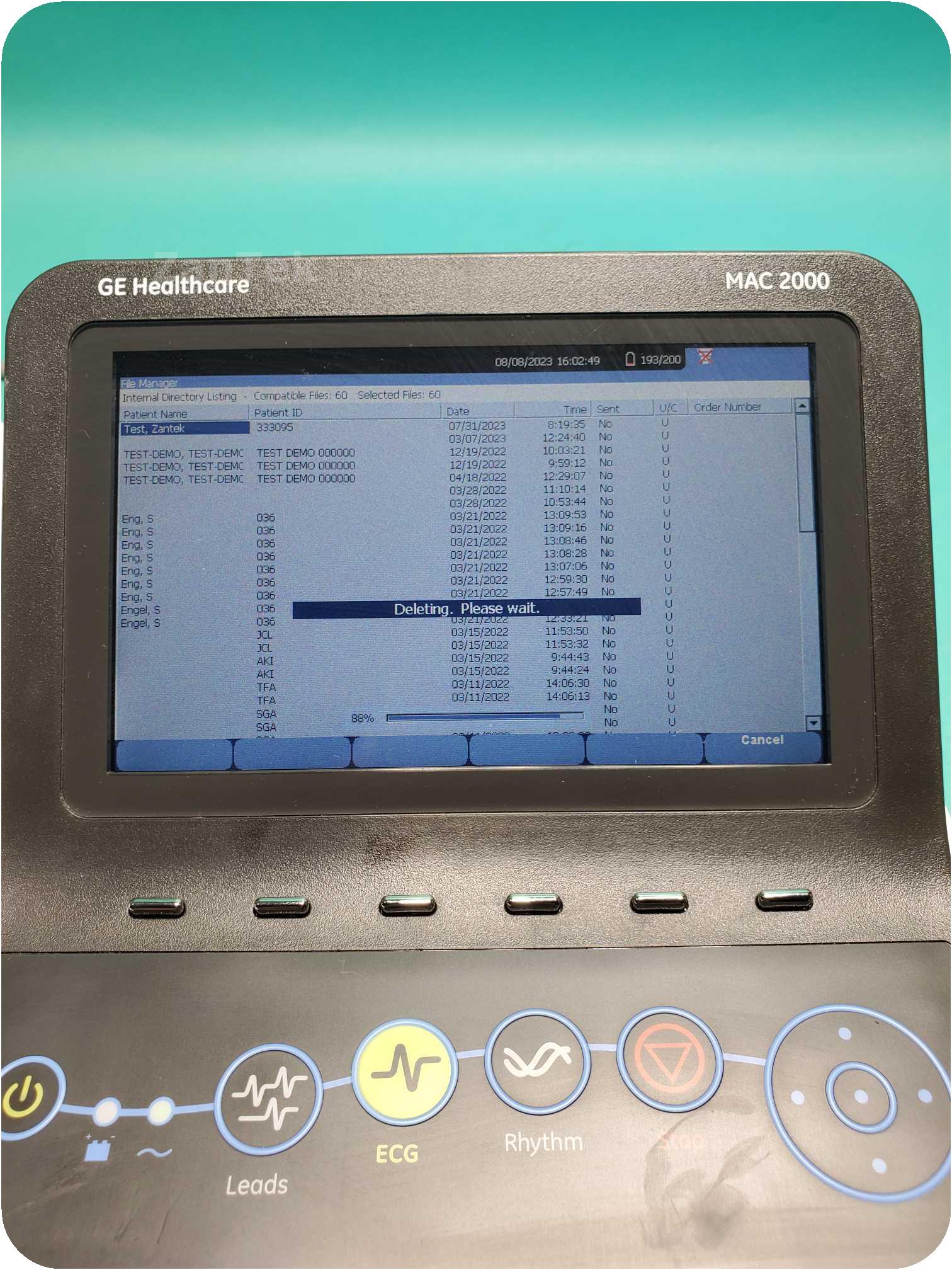 Zantek Medical - 333095-GE MAC 2000 12 Lead Resting EKG ECG System
