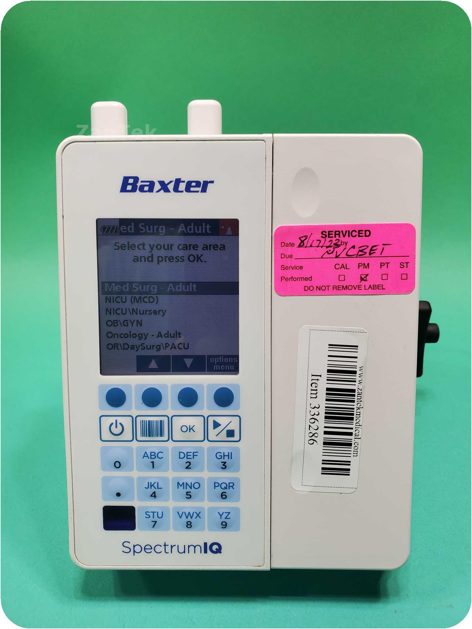 Zantek Medical - 336286-Baxter Sigma Spectrum IQ Infusion Pump
