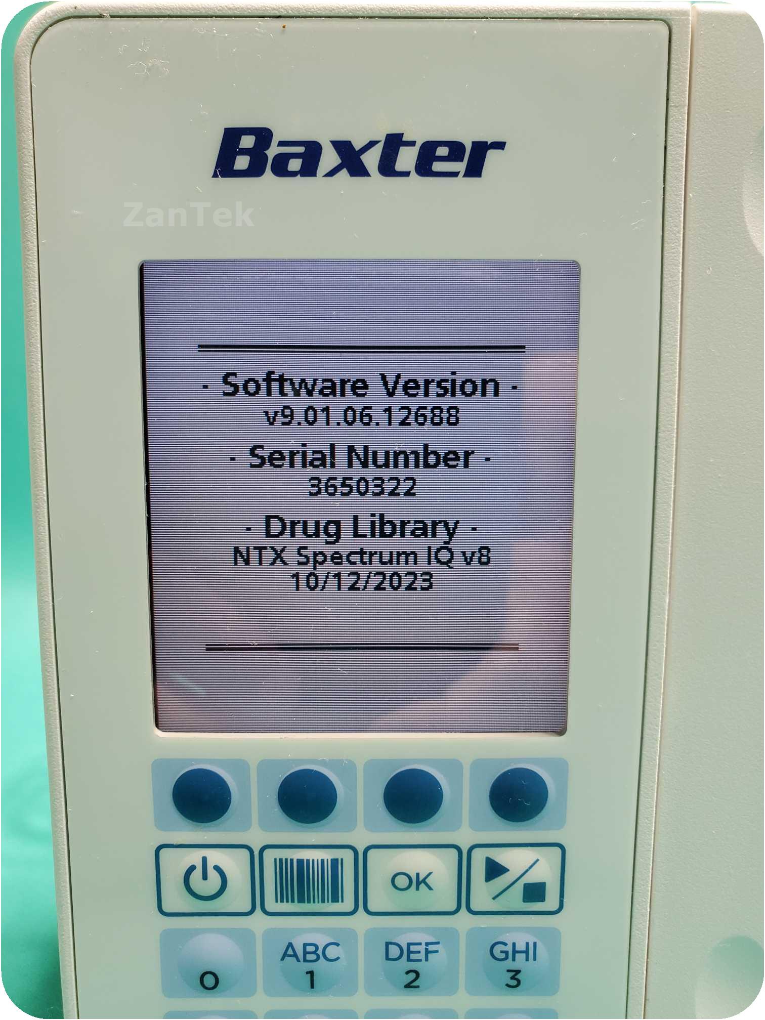 Zantek Medical - 340676-Baxter Sigma Spectrum IQ Infusion Pump