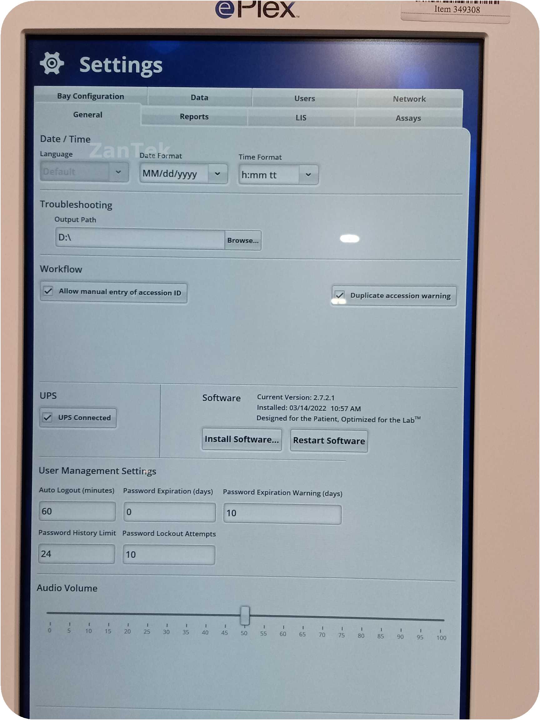 Zantek Medical - 349947-GenMark Dx ePlex Molecular Diagnostic System RM003001