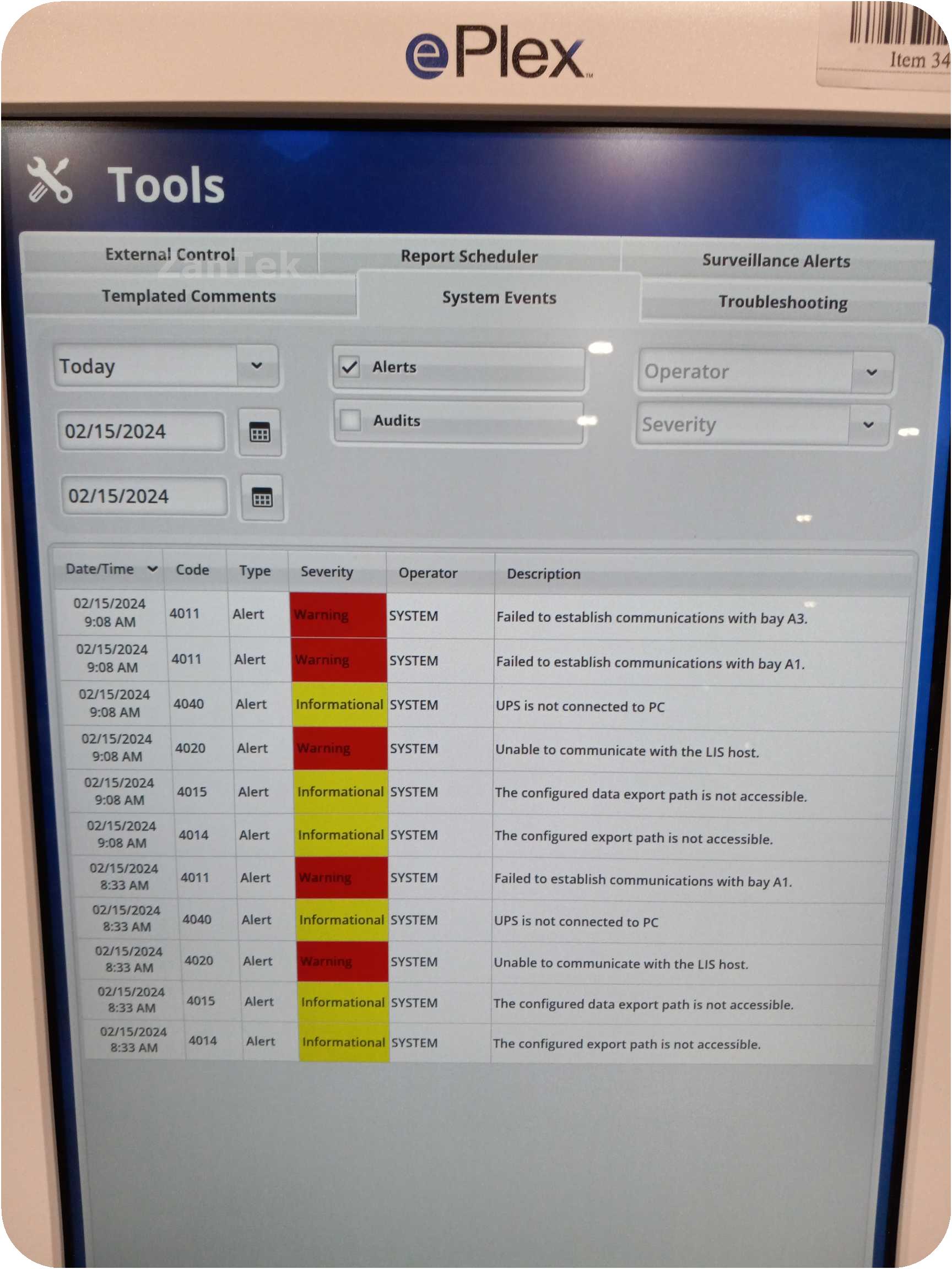 Zantek Medical - 349947-GenMark Dx ePlex Molecular Diagnostic System RM003001