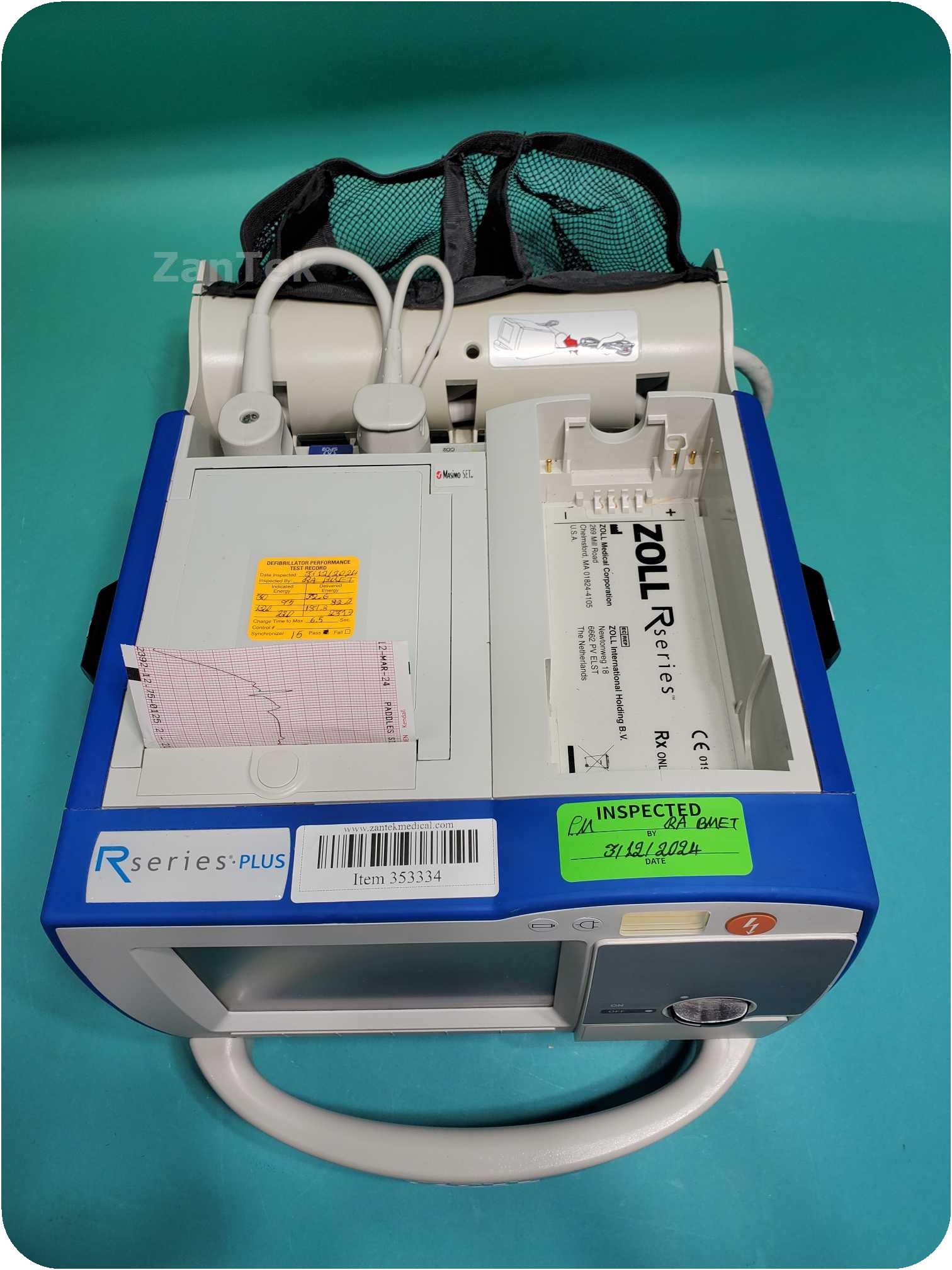 Zantek Medical - 353334-ZOLL R Series ALS Defibrilator (Pacer, ECG)