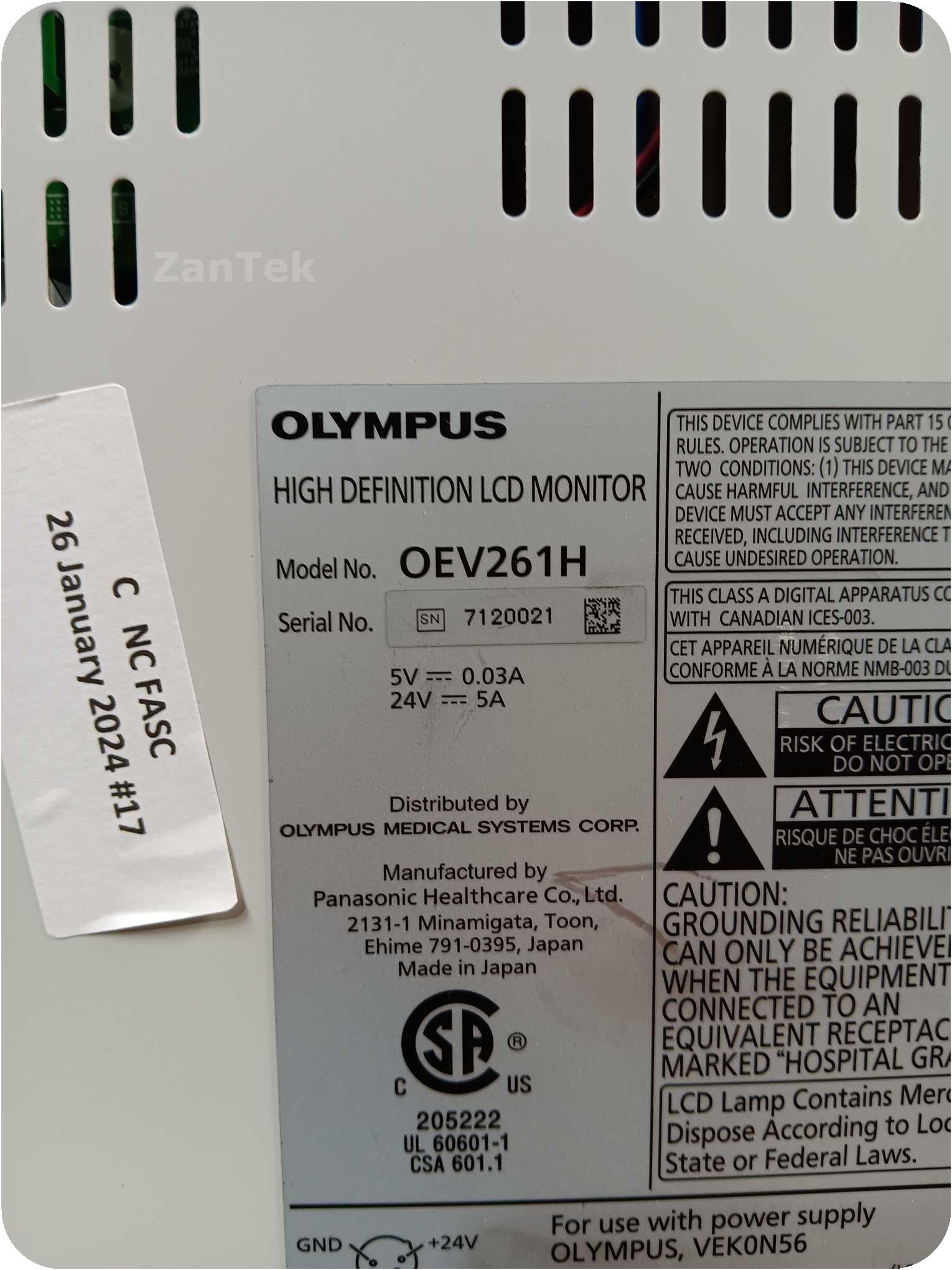 Zantek Medical - 355504-Olympus OEV261H Surgical Monitor