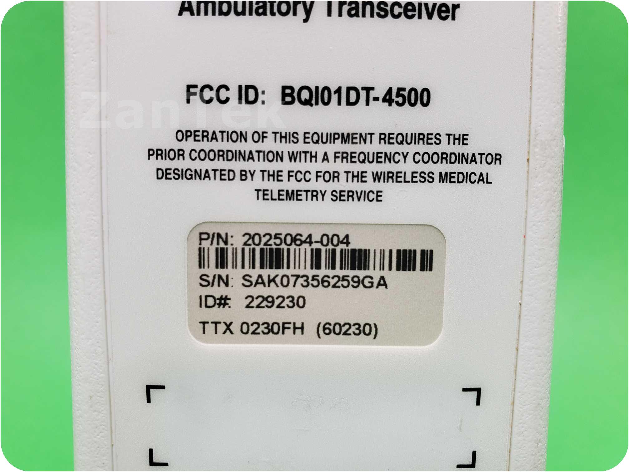 Zantek Medical - 355746-GE ApexPro FH Telemetry Transmitter