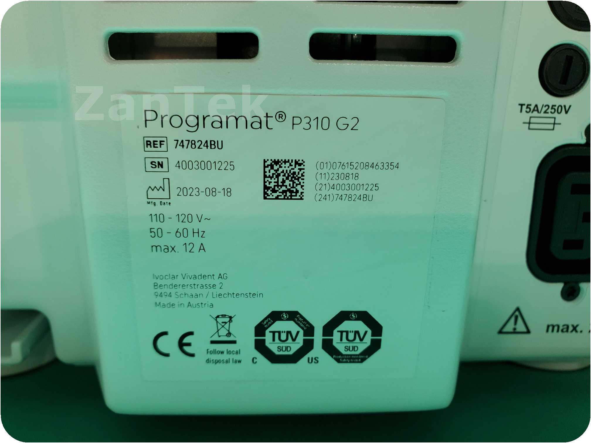 Zantek Medical - 355790-Ivoclar Programat P310 G2 Dental Furnace 747824BU