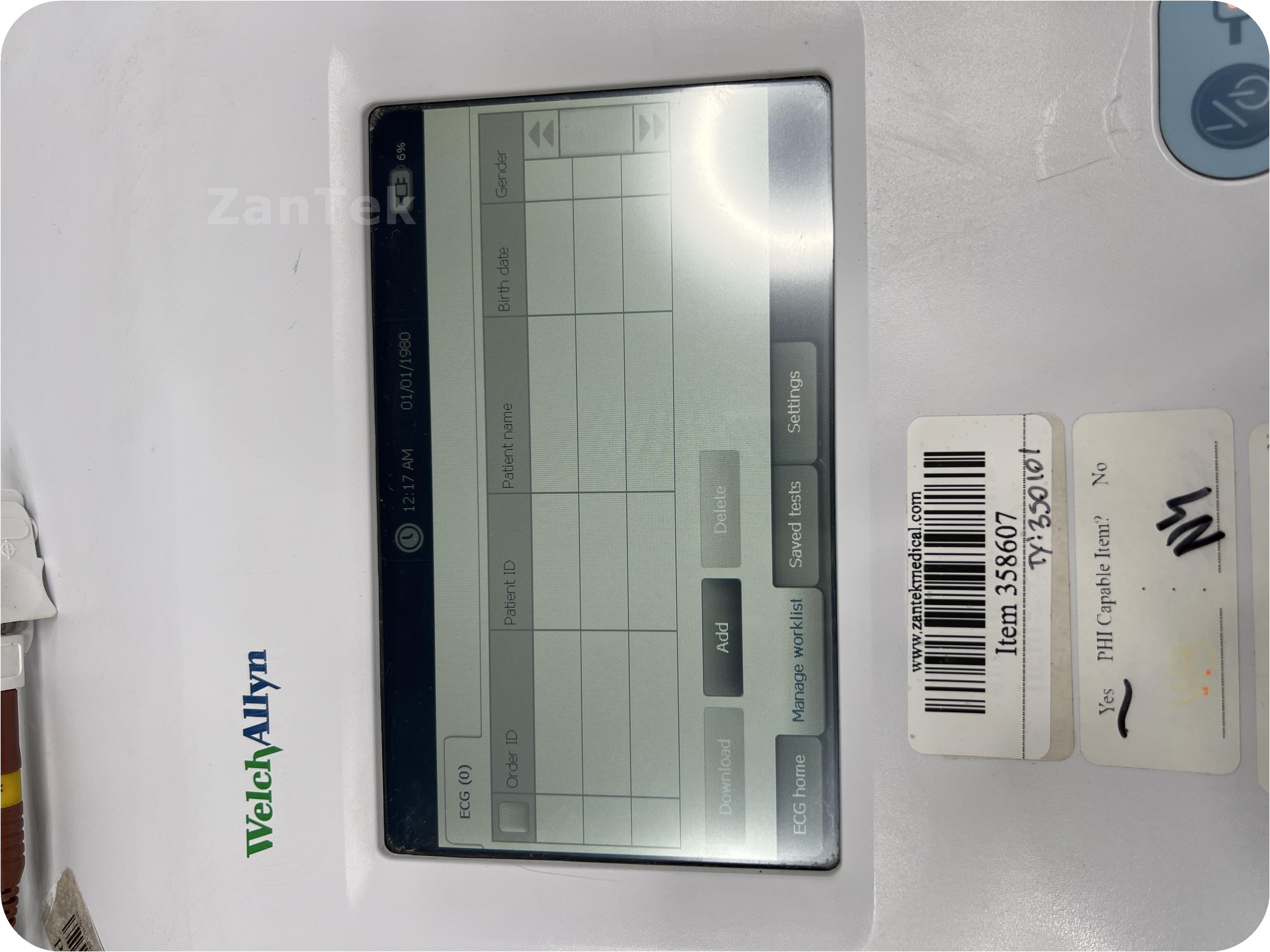 Zantek Medical - 358607-Welch Allyn CP150 Resting EKG ECG System